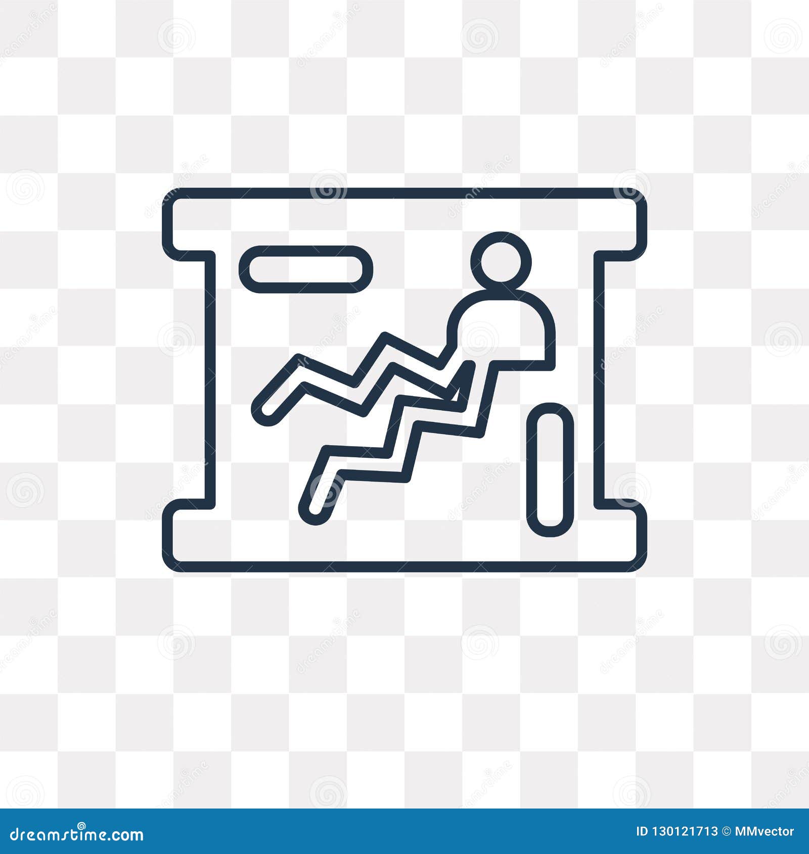 Line Chart Vector Icon Isolated on Transparent Background, Linear Line ...