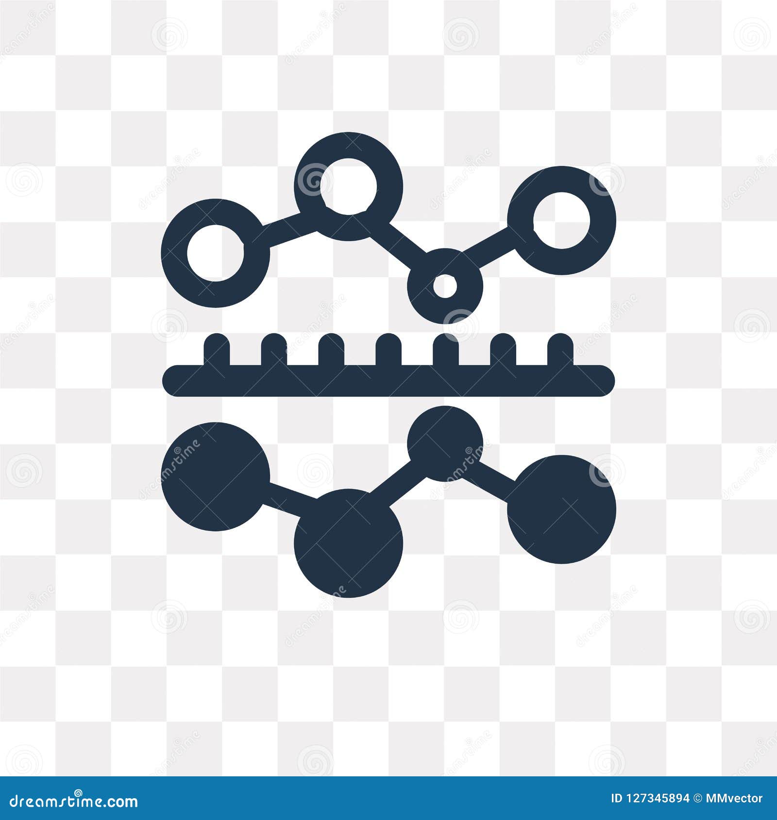Line Chart Vector Icon Isolated on Transparent Background, Line Stock ...