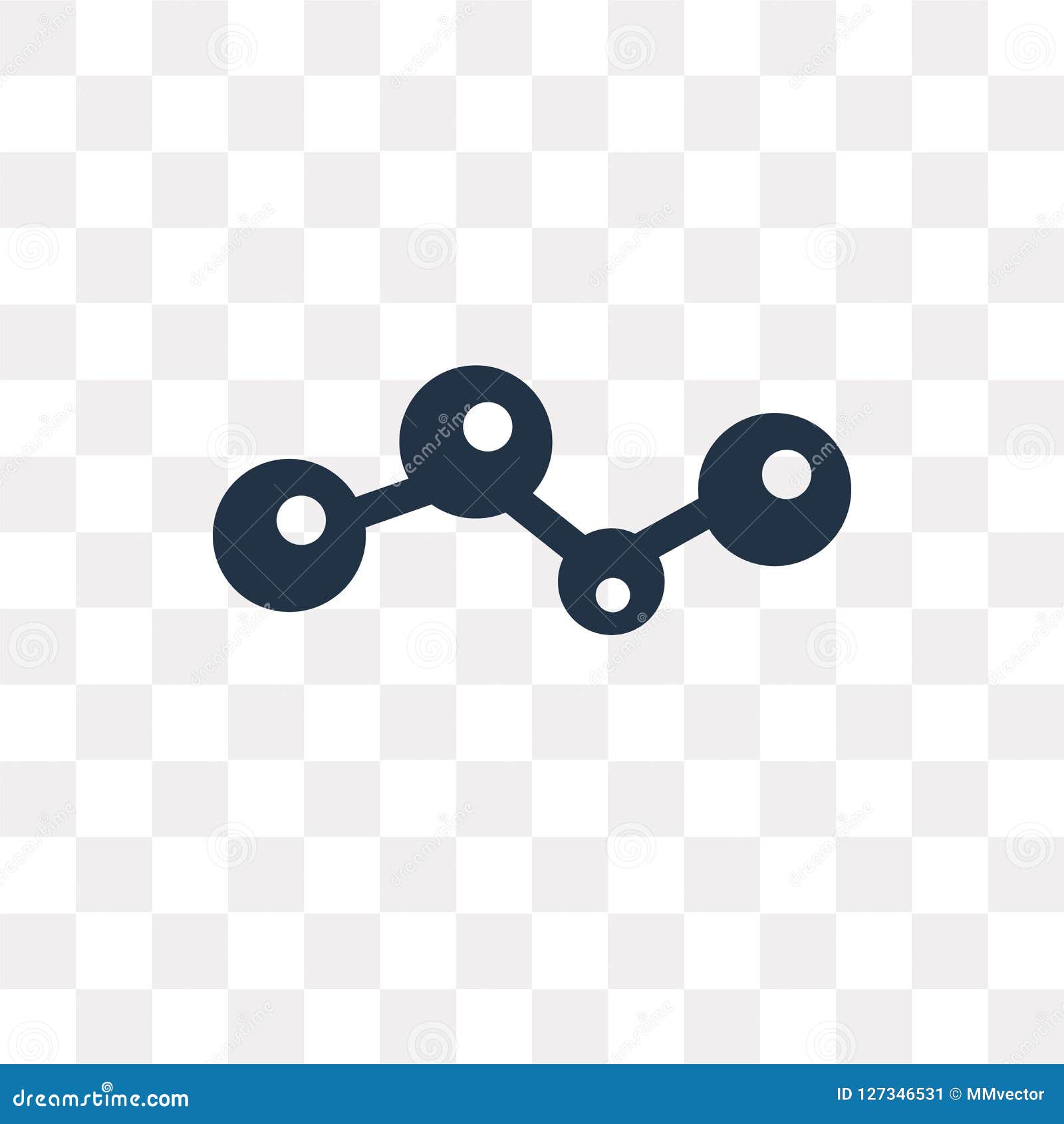 Line Chart Vector Icon Isolated on Transparent Background, Line Stock ...