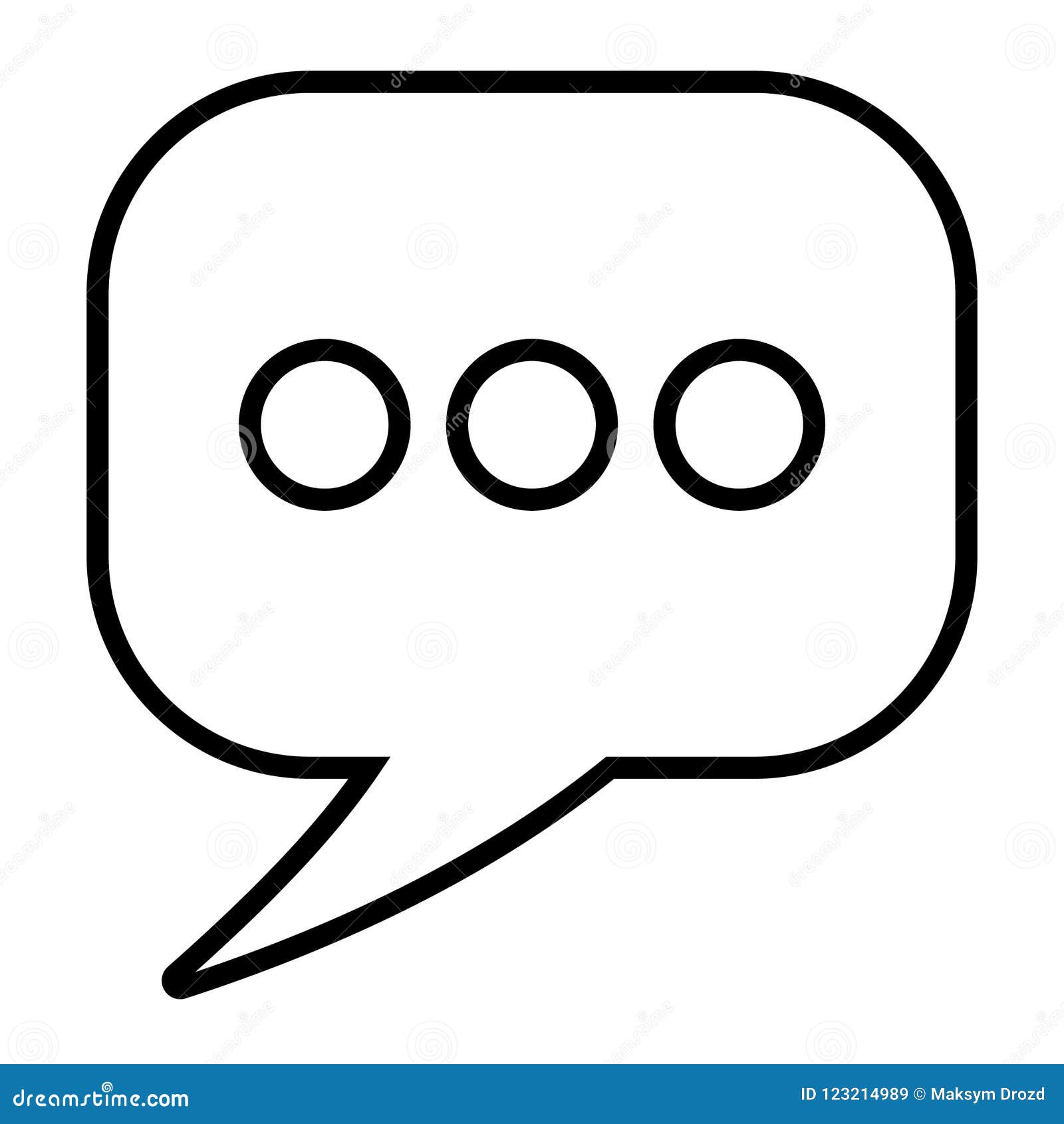 Line chat icon stock vector. Illustration of text, flat - 123214989