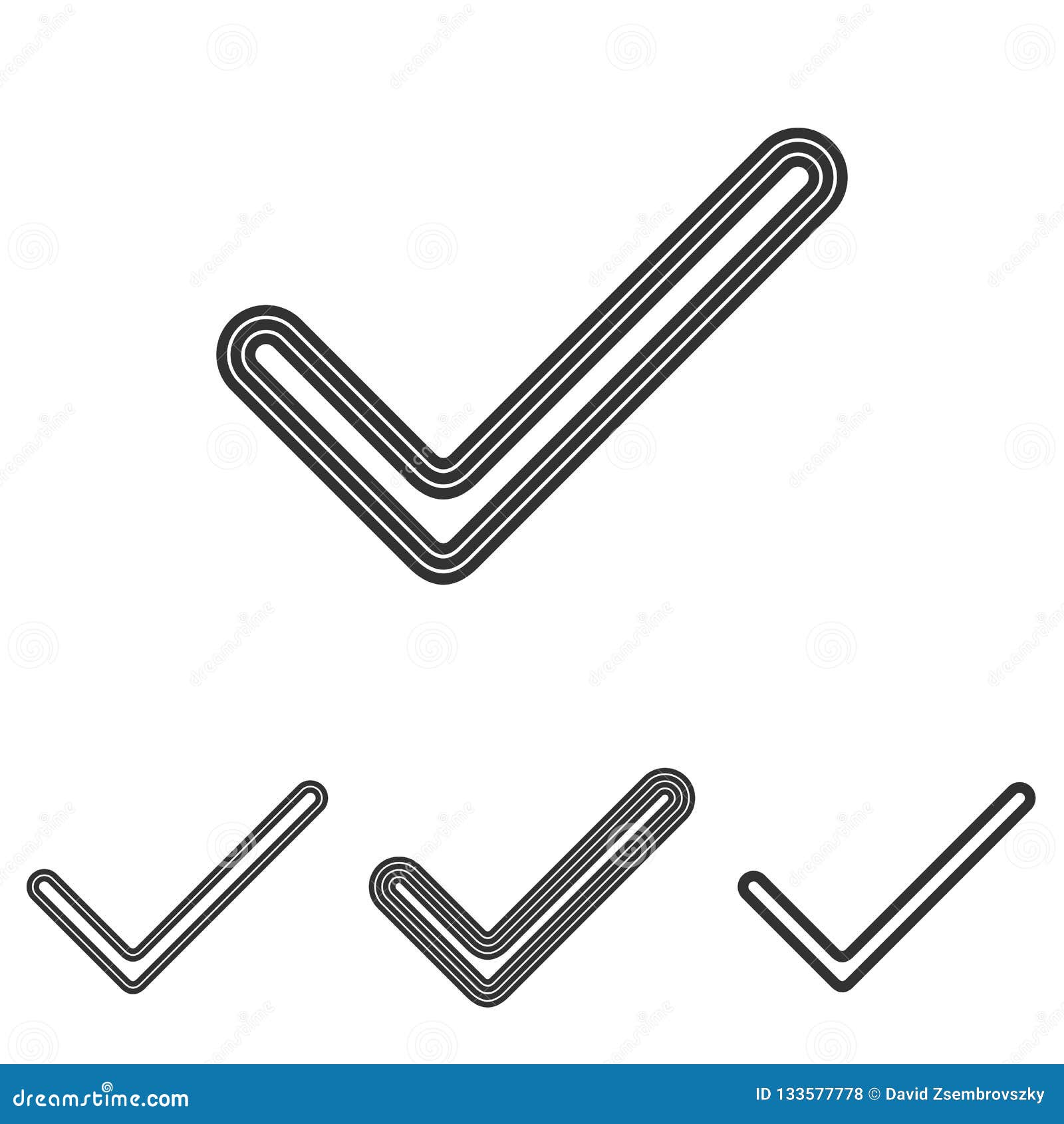 Line check logo design set stock vector. Illustration of icon - 133577778