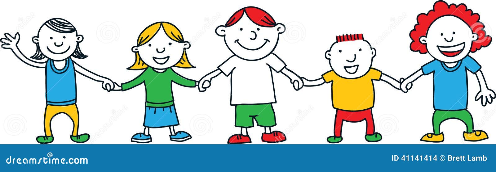 Line of Children stock illustration. Illustration of child - 41141414
