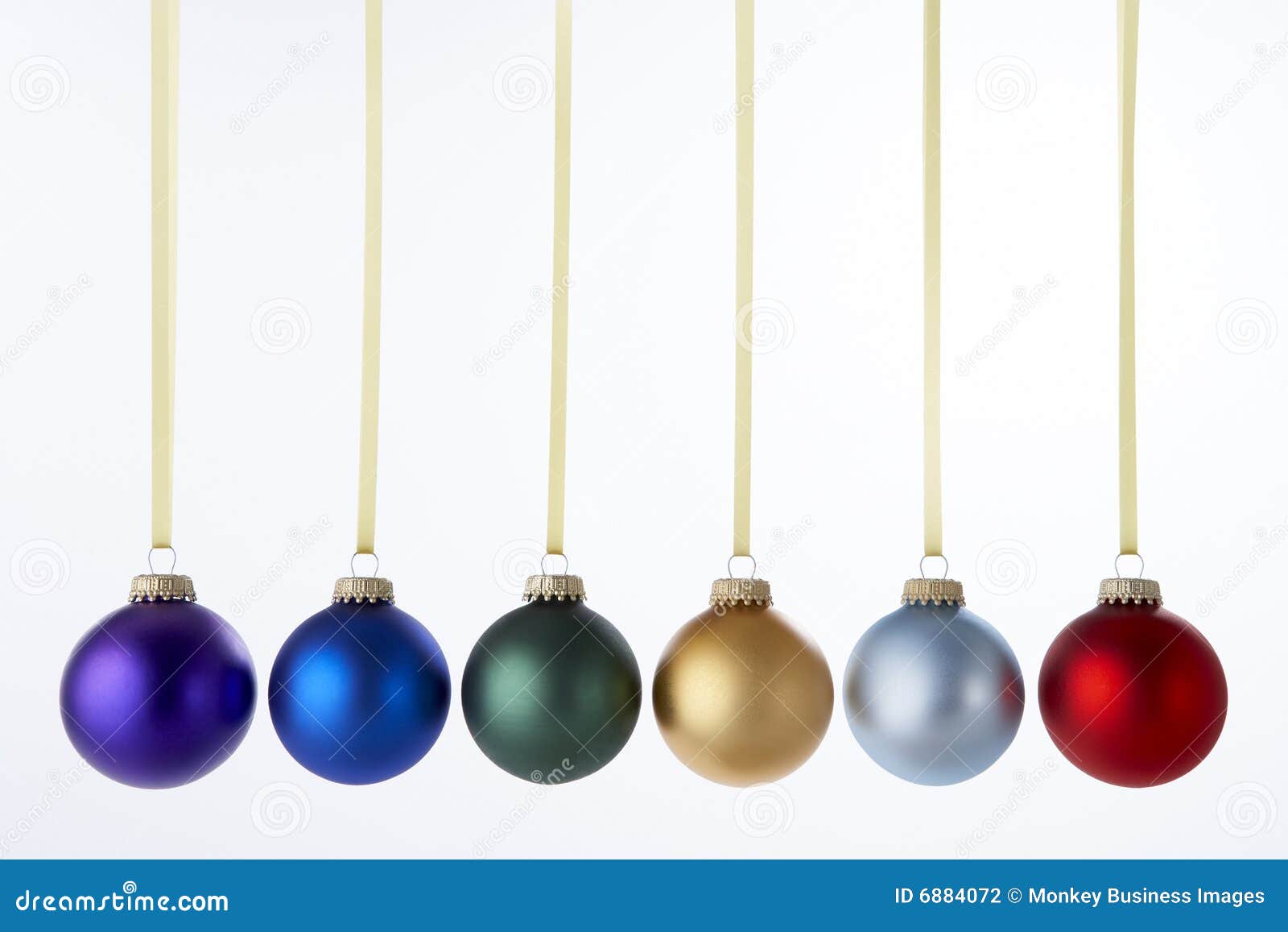 Line of Christmas Baubles stock photo. Image of horizontal - 6884072