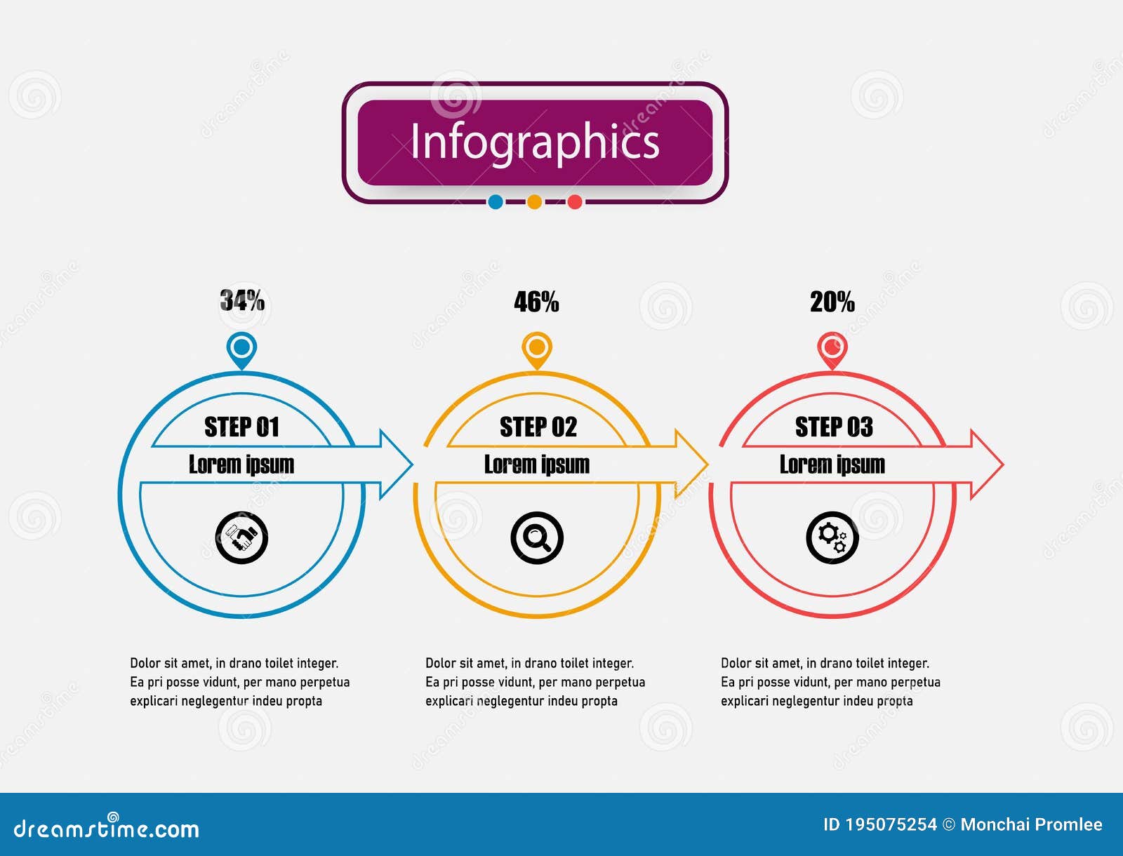 The Line Circle Vector Design Template Flow Chart Graphic. Planning ...