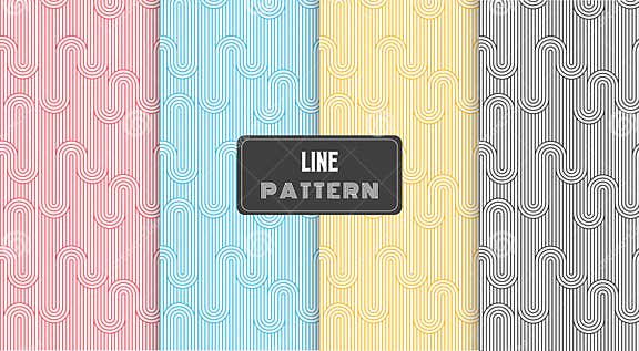 Line Circle Wave Traditional Pattern. Stock Illustration - Illustration ...