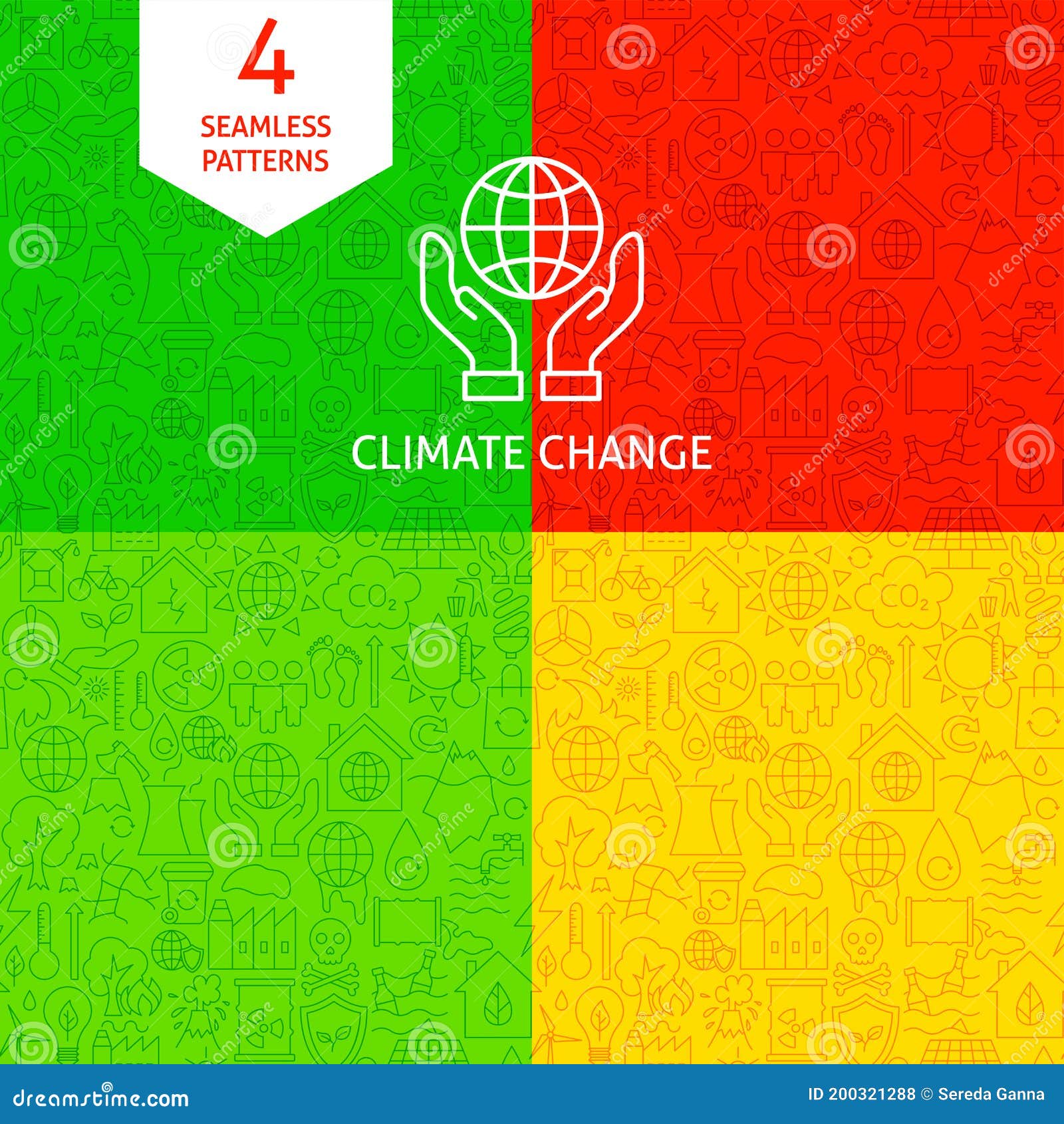 Line Climate Change Patterns Stock Vector - Illustration of ecology ...
