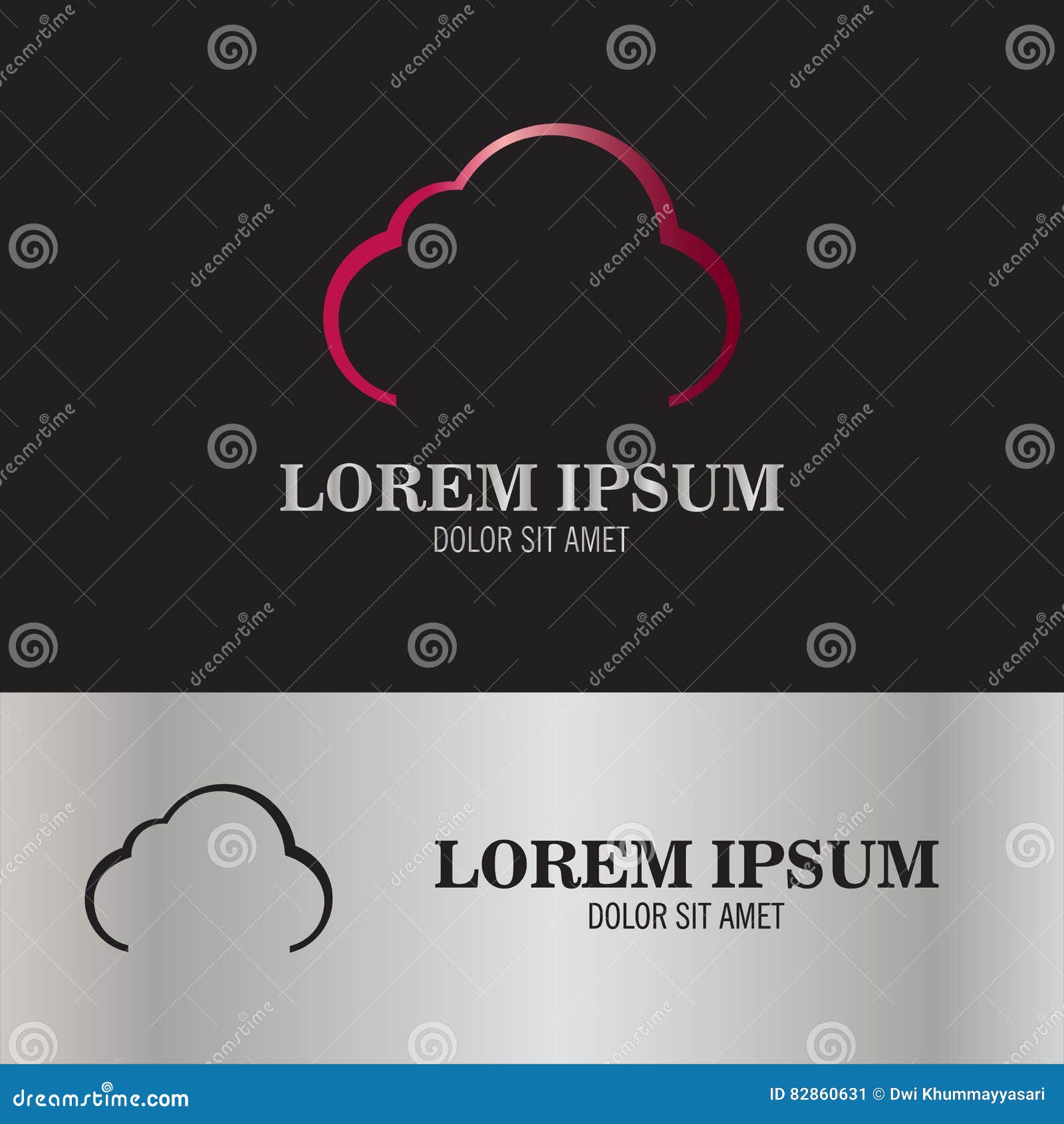 Line cloud logo stock vector. Illustration of technology - 82860631