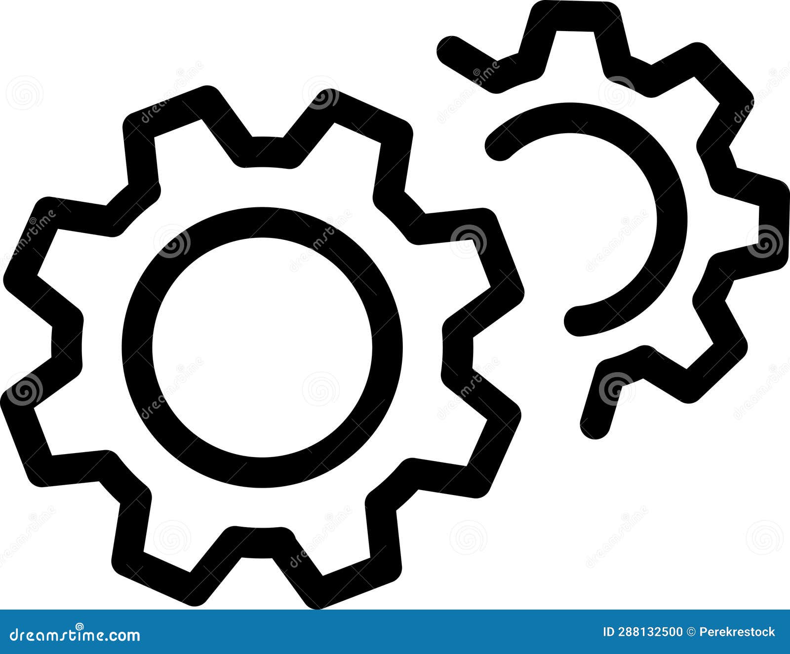 Line Cog Wheel Icon As Engine or Mechanics Stock Vector - Illustration ...