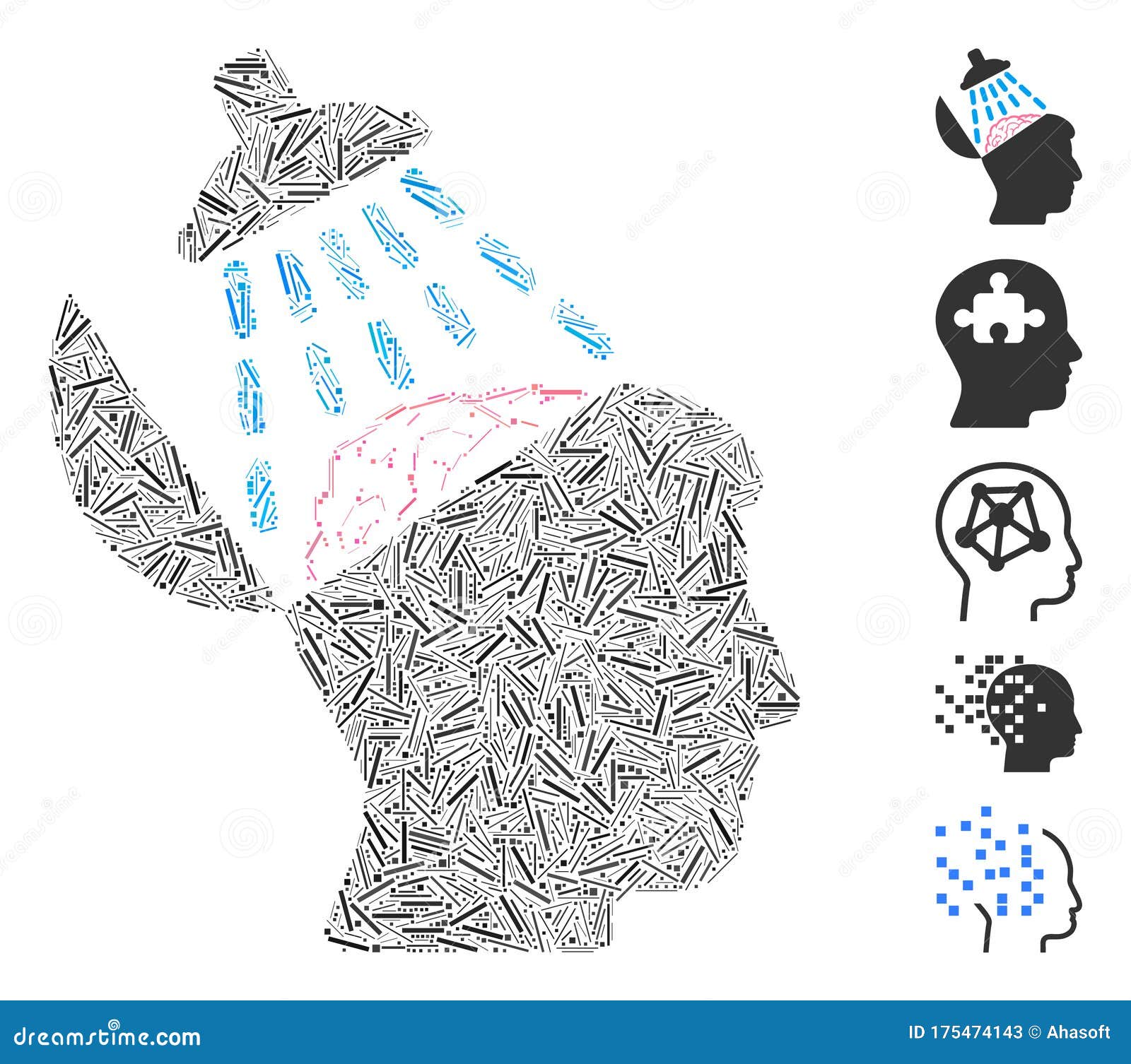 Brain Washing Icon, Pictogram. Propaganda, Disinformation Concept ...