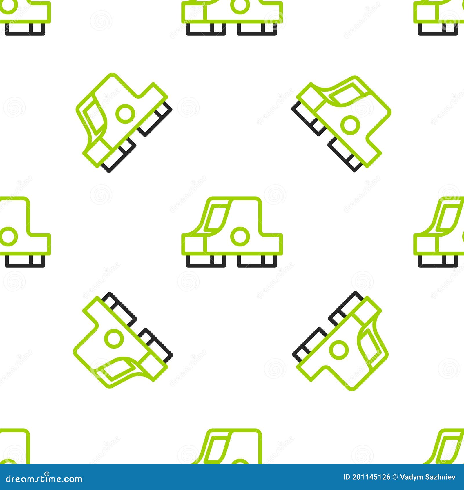 Line Collimator Sight Icon Isolated Seamless Pattern on White ...