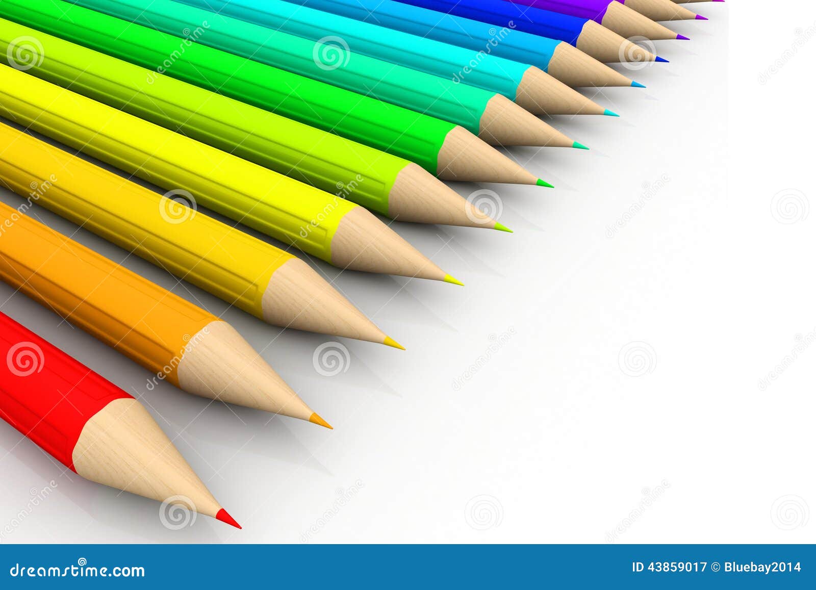 Line of colored pencils stock illustration. Illustration of group ...