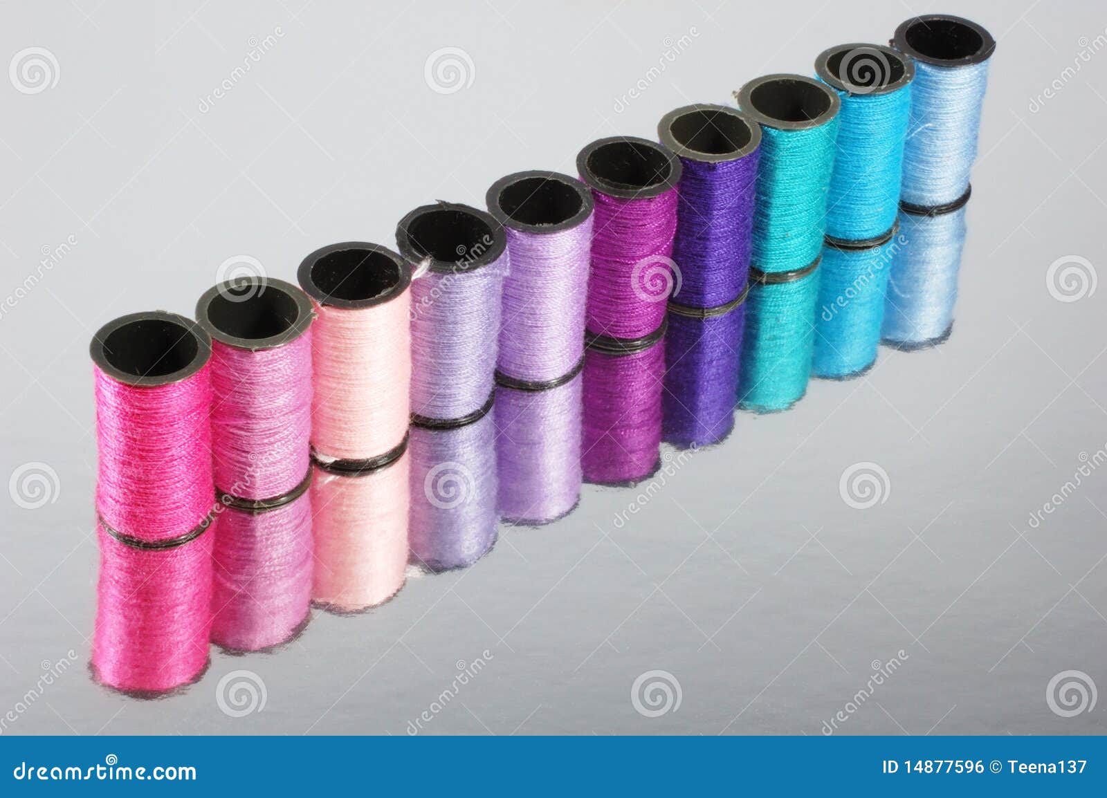 Line of colorful threads stock photo. Image of spool - 14877596