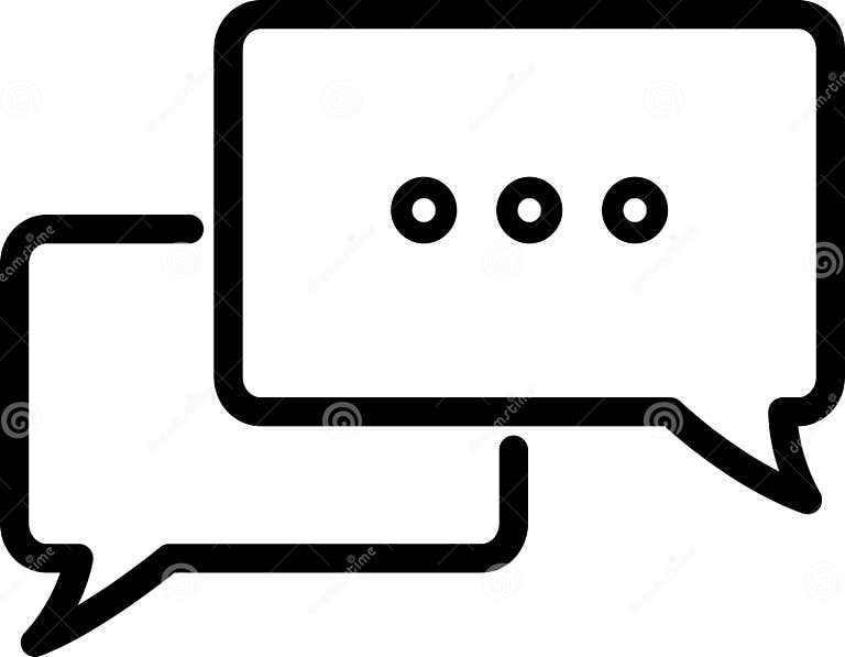 Line Comment Icon As Communication Symbol Stock Illustration ...