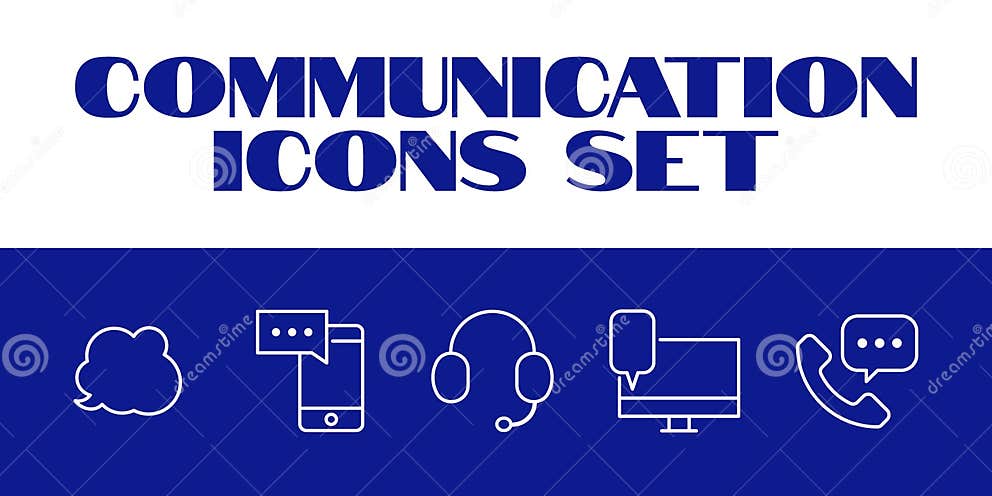 Line Communication Message Icons Set Vector Msg Texting Vector Icons ...