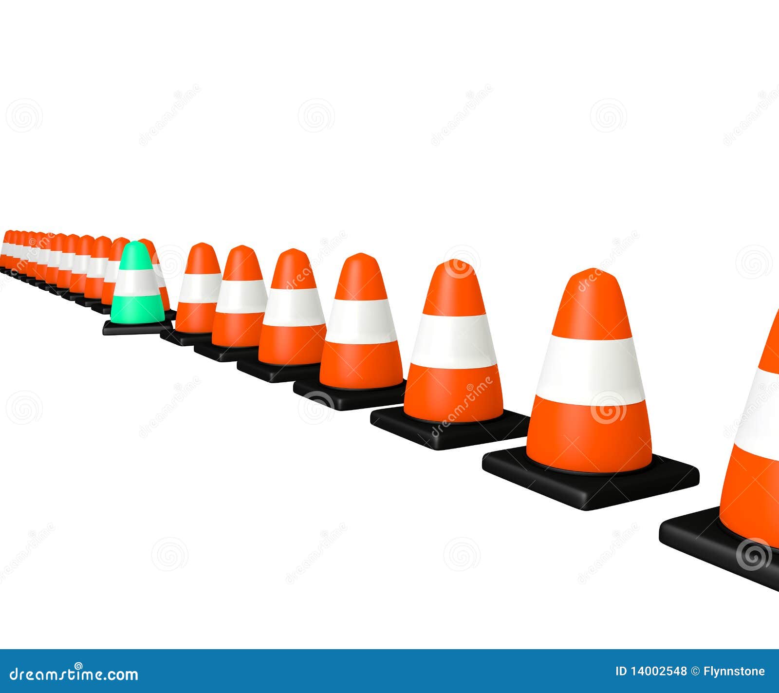 Line of Cones stock illustration. Illustration of cooperation - 14002548