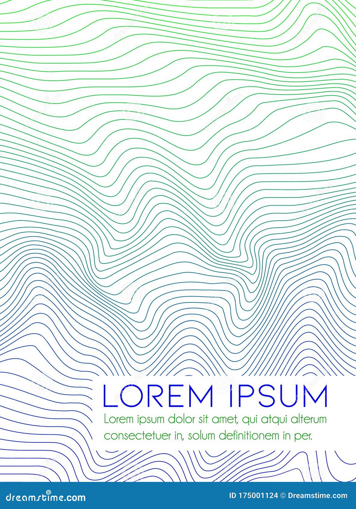 Vectort Illustration Line Contour Art Design Pattern Background Blue To ...