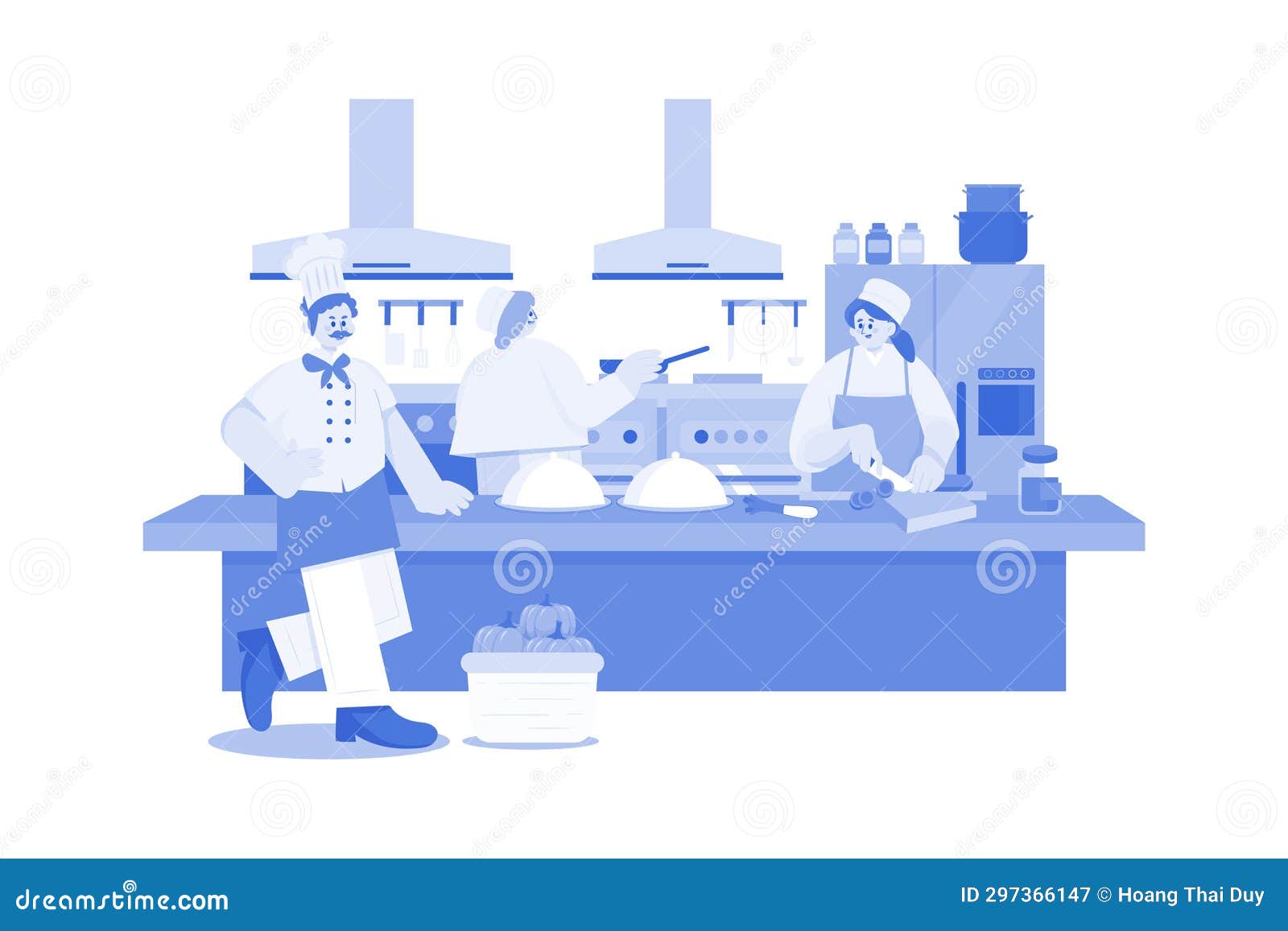 Line Cook Illustration Concept On A White Background Cartoon Vector ...