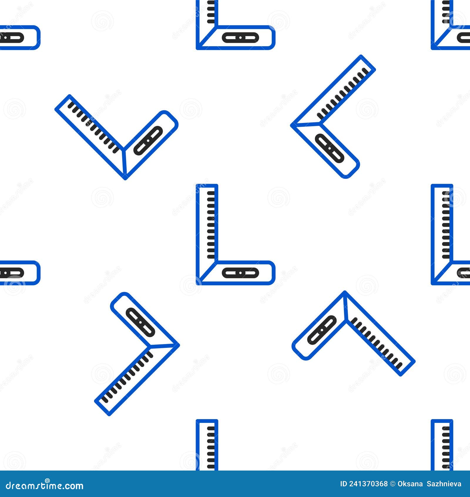Line Corner Ruler Icon Isolated Seamless Pattern on White Background ...