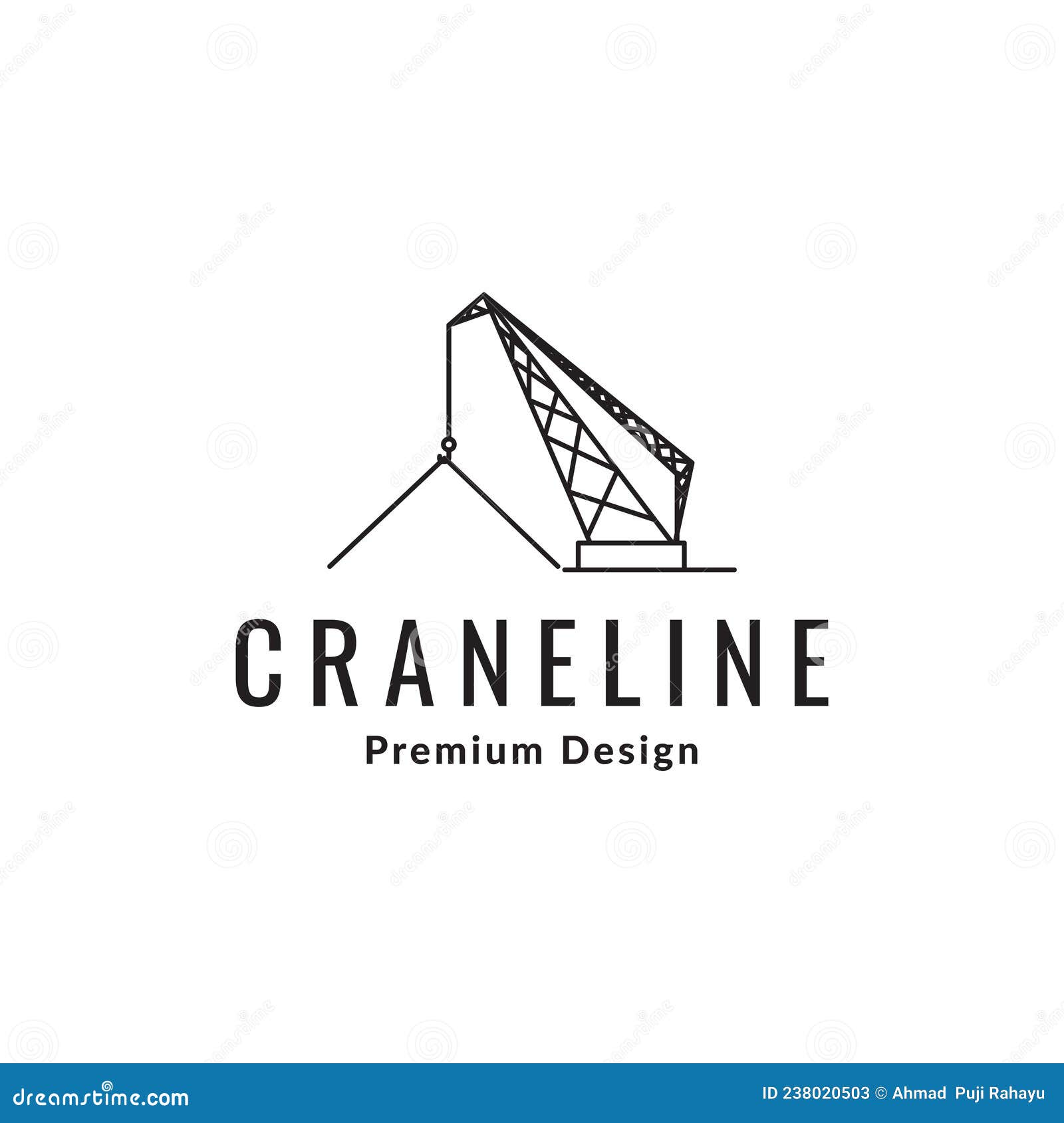 Line Crane Construction Logo Design Vector Graphic Symbol Icon Sign ...