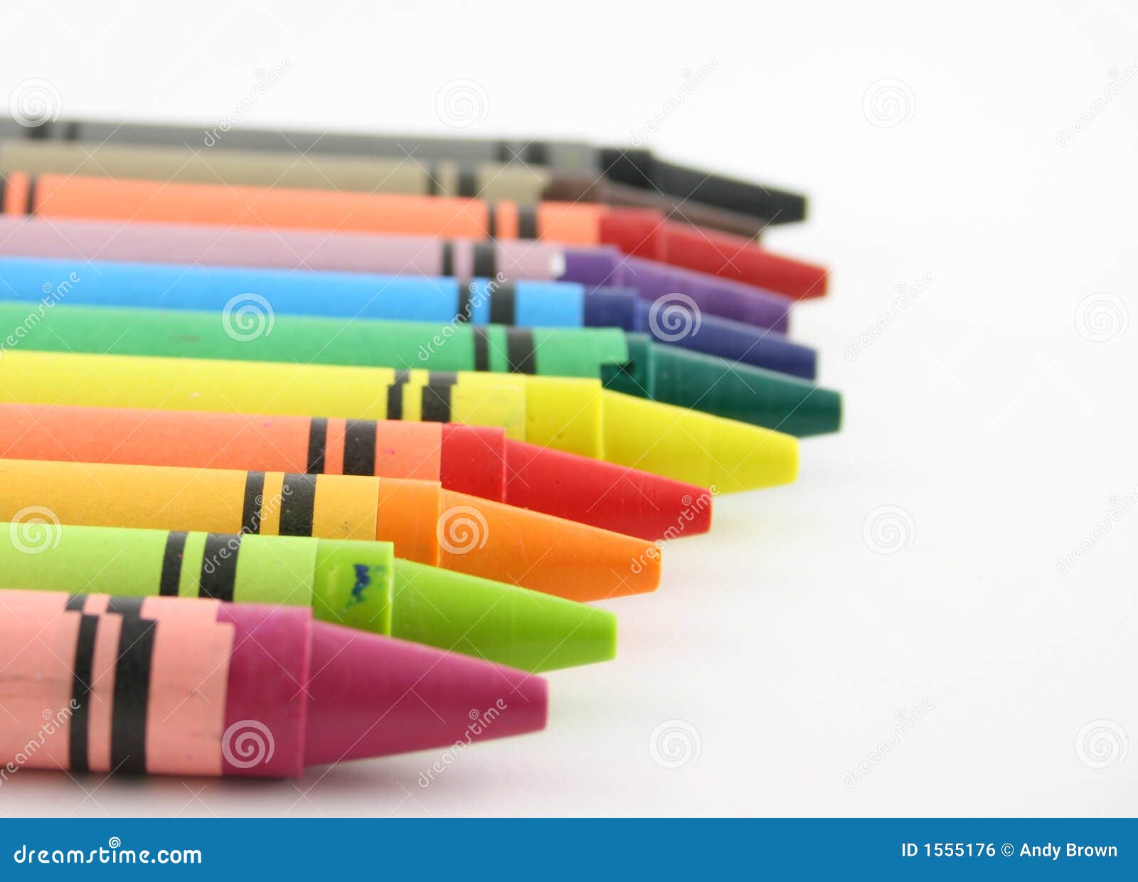 Line of Crayons stock photo. Image of green, pastels, black - 1555176