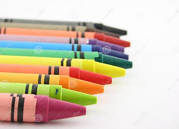 Line of Crayons stock photo. Image of green, pastels, black - 1555176