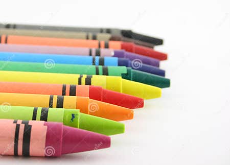 Line of Crayons stock photo. Image of green, pastels, black - 1555176