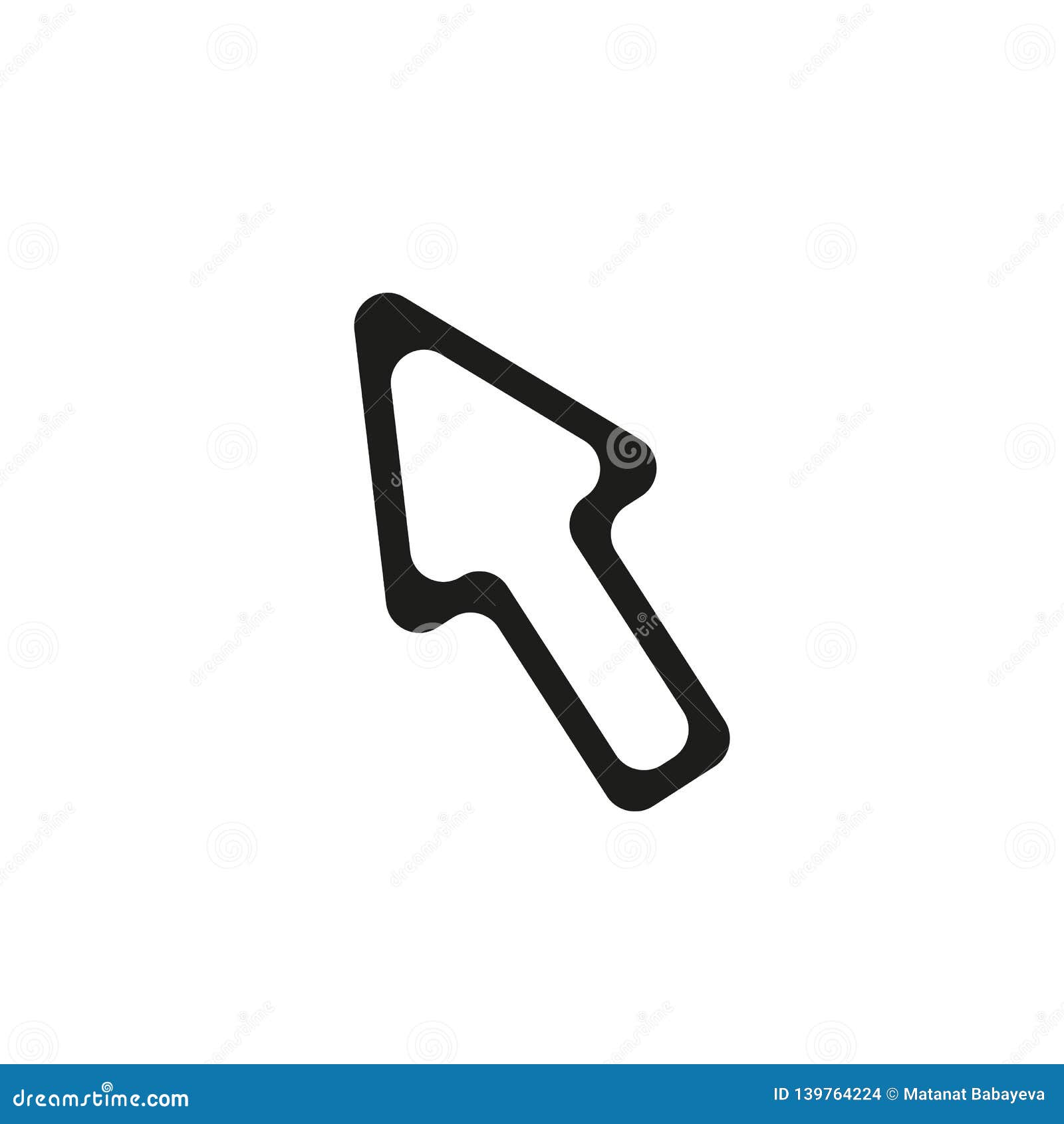 Line Cursor Icon .Vector Illustration Stock Illustration - Illustration ...