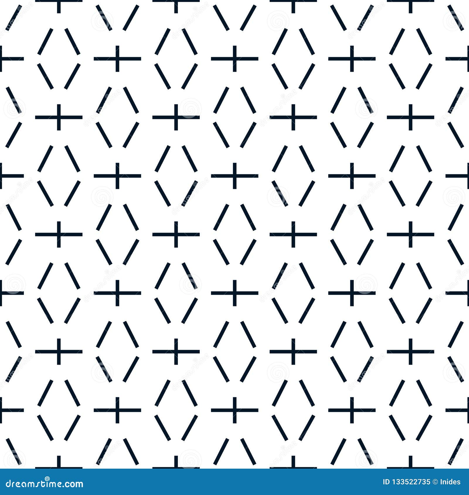 Line Dash Geometric Seamless Vector Pattern. Stock Vector ...