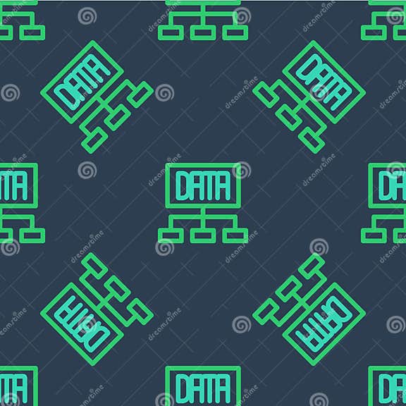 Line Data Analysis Icon Isolated Seamless Pattern on Blue Background ...