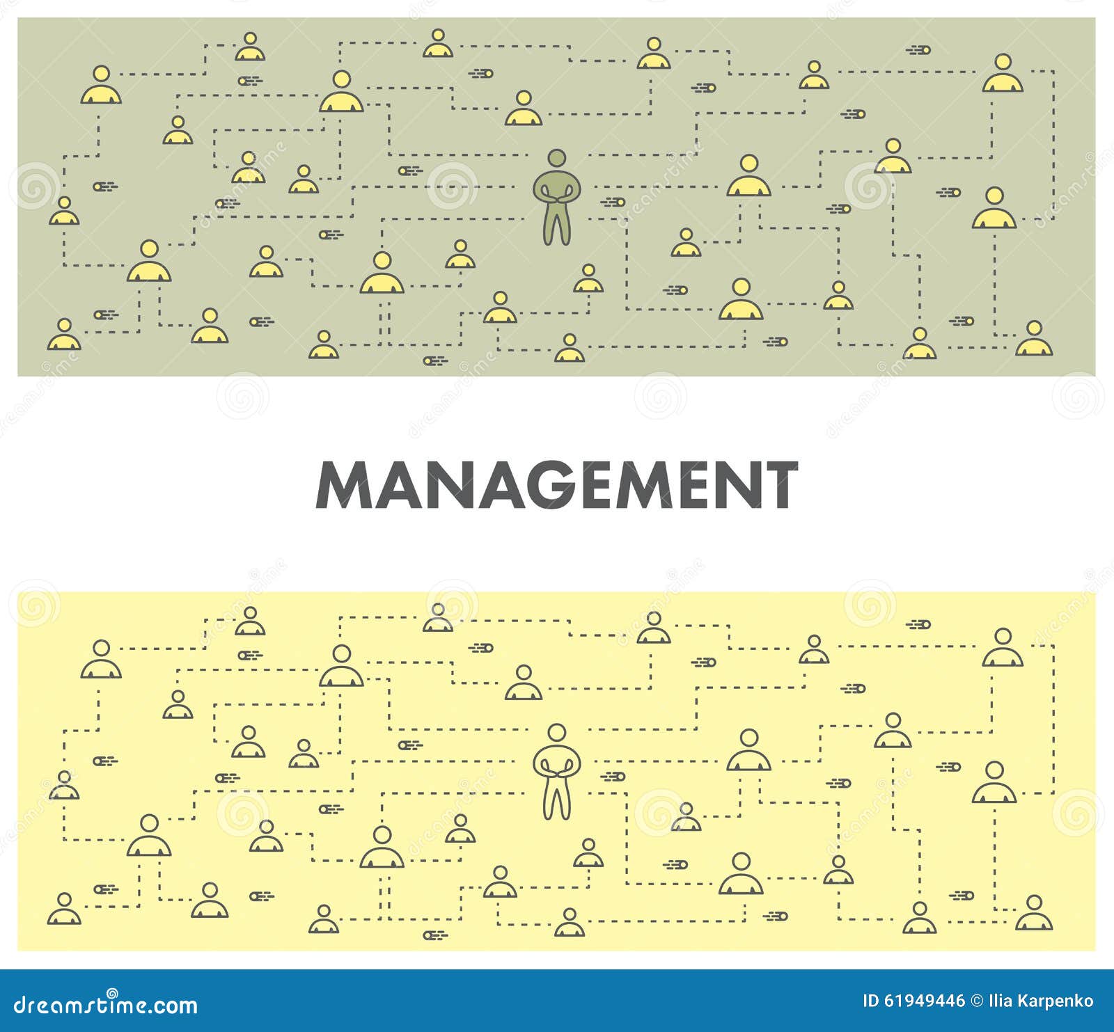 Line Design Concept Banner for Management Stock Illustration ...