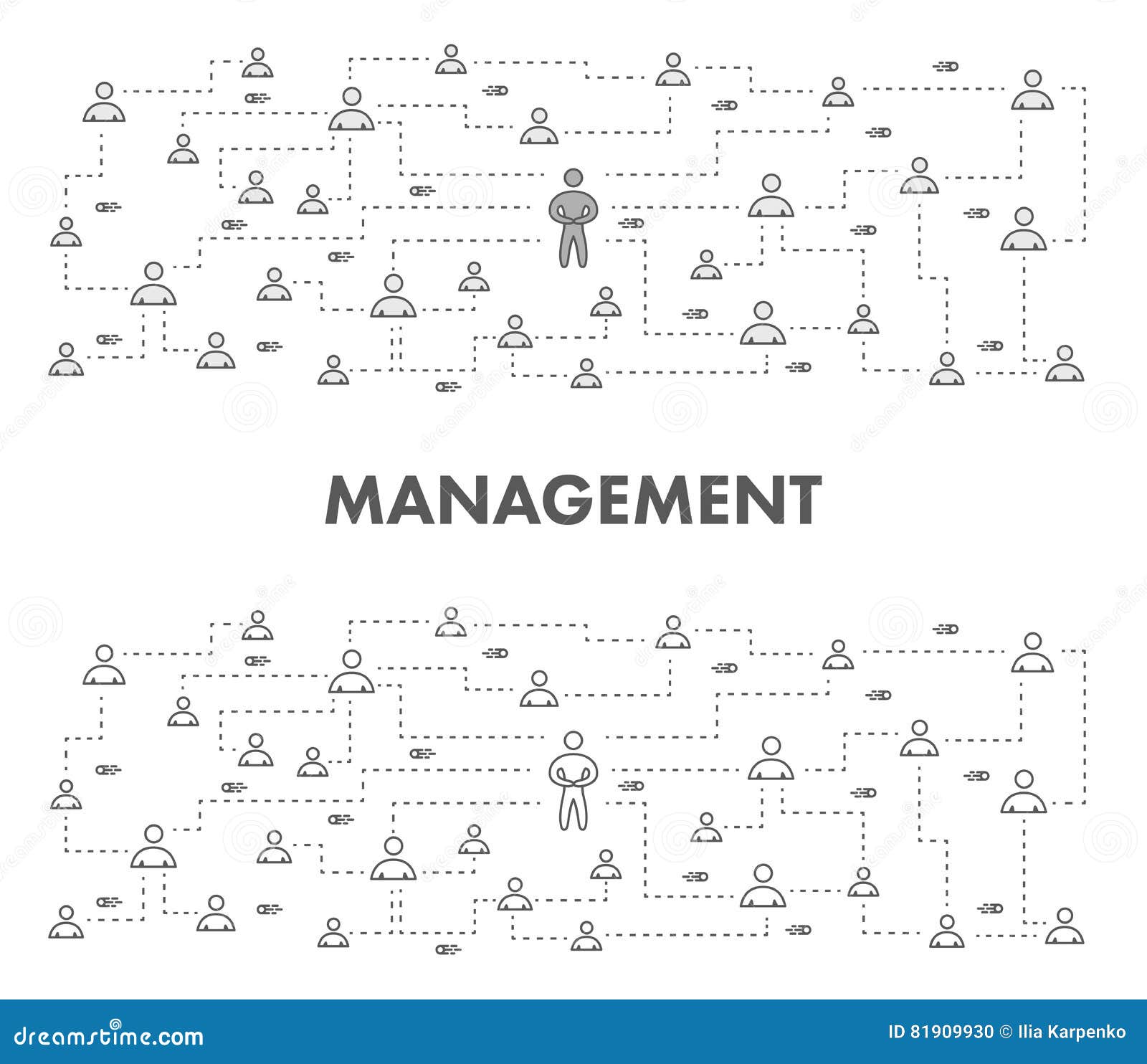 Line Design Concept Banner for Management Stock Illustration ...