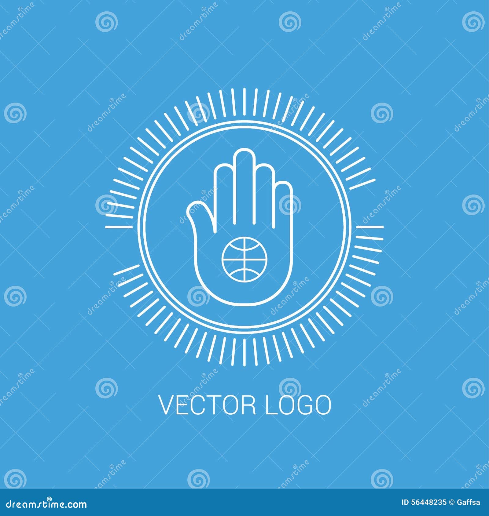 Line Design Hand Logos and Icons Elements for Stock Vector ...