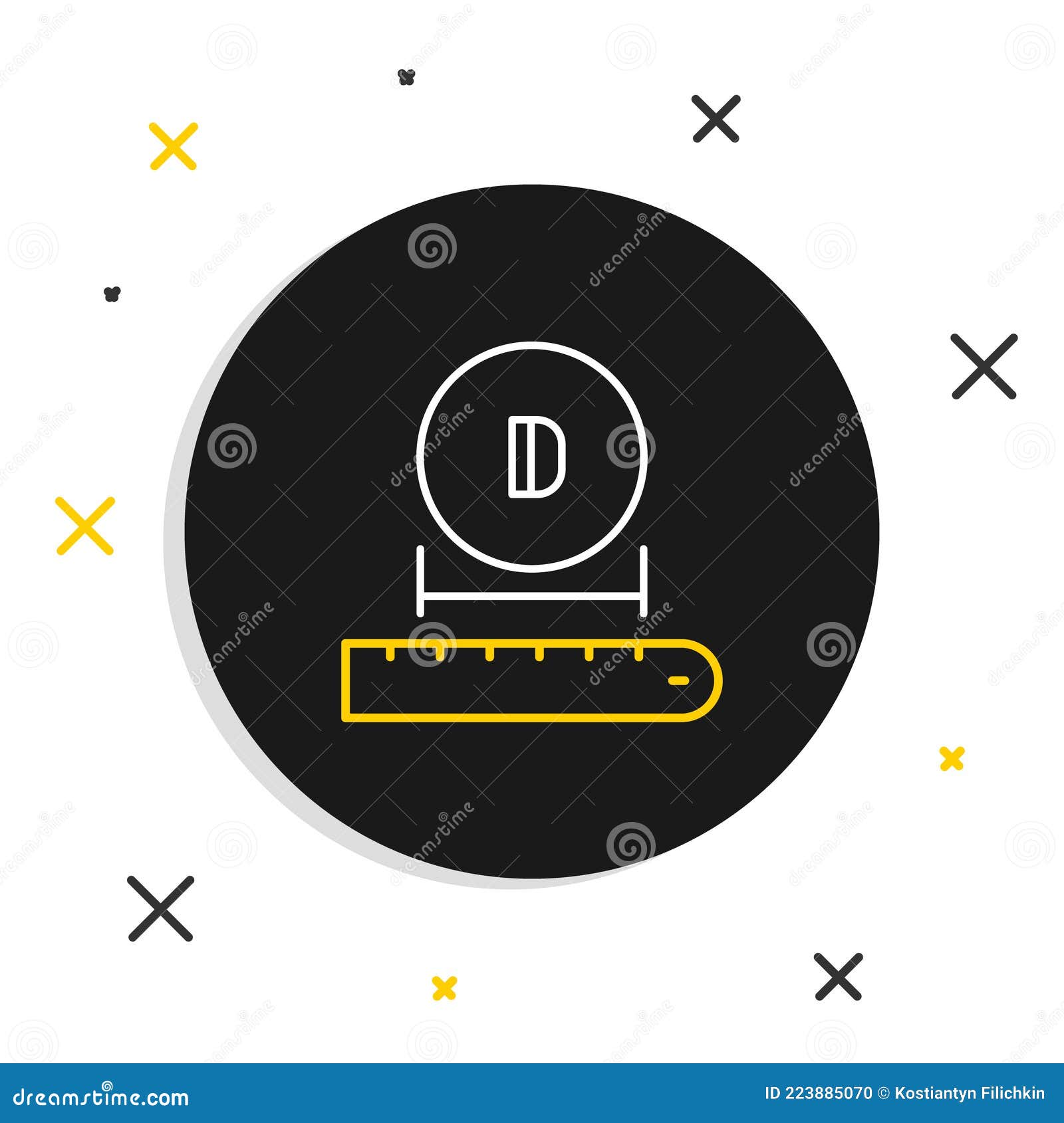 Diameter Icon From Geometry Collection. Vector Illustration ...