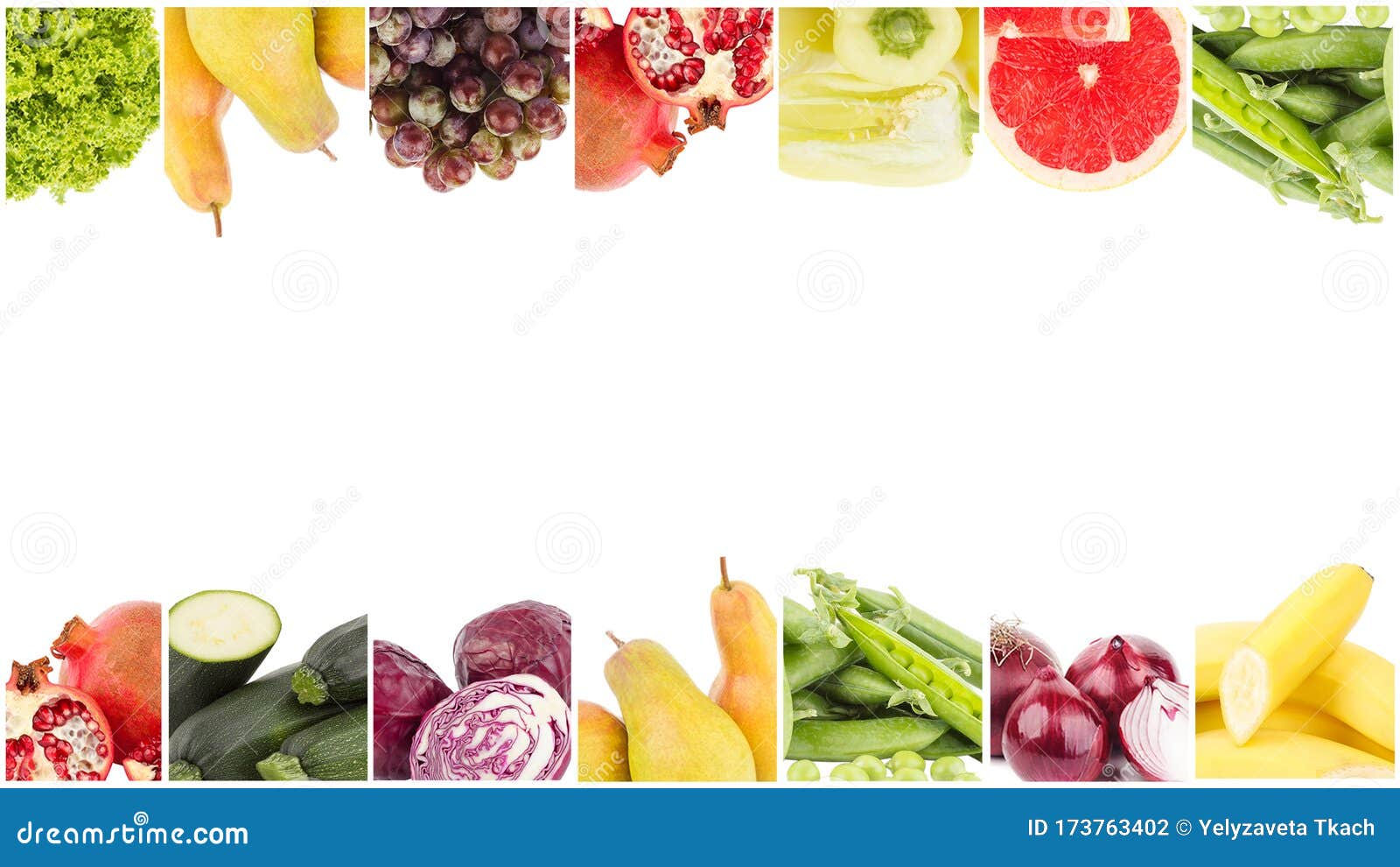 Line from Different Colored Vegetables and Fruits Stock Photo - Image ...