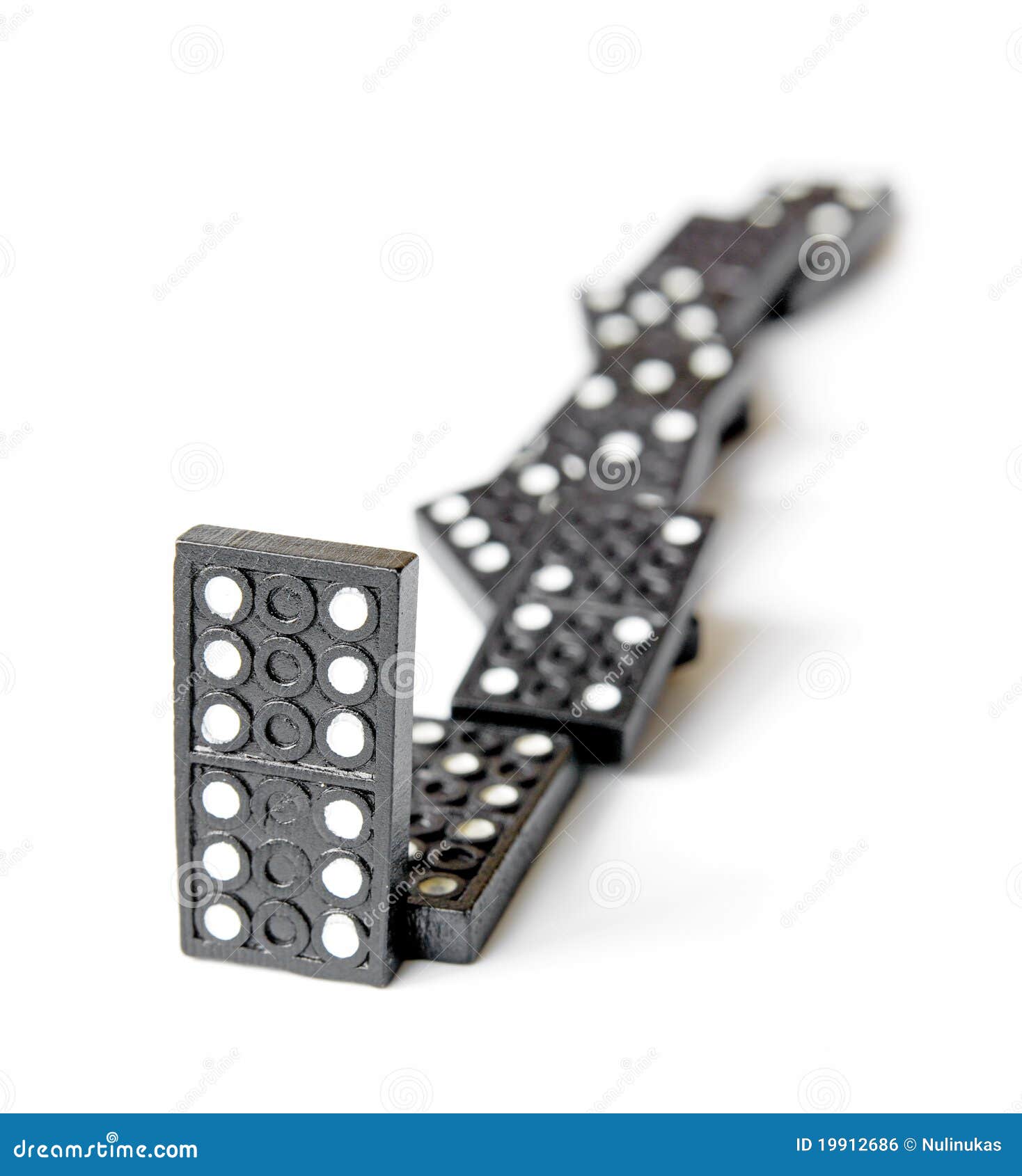 Line of dominos stock photo. Image of white, domino, standing - 19912686