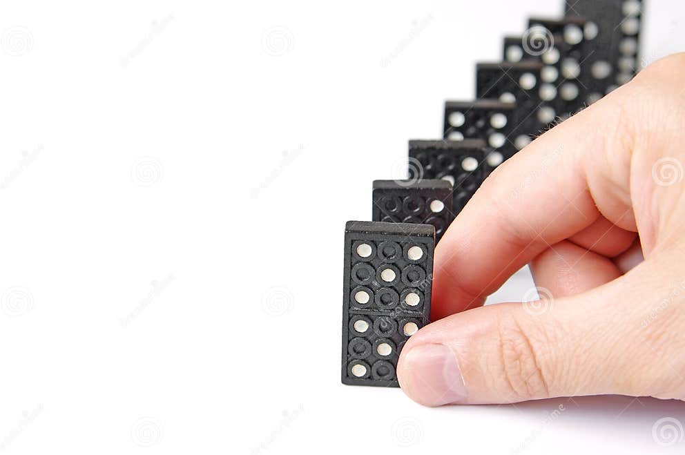 Line of dominos stock photo. Image of strategy, topple - 19912714