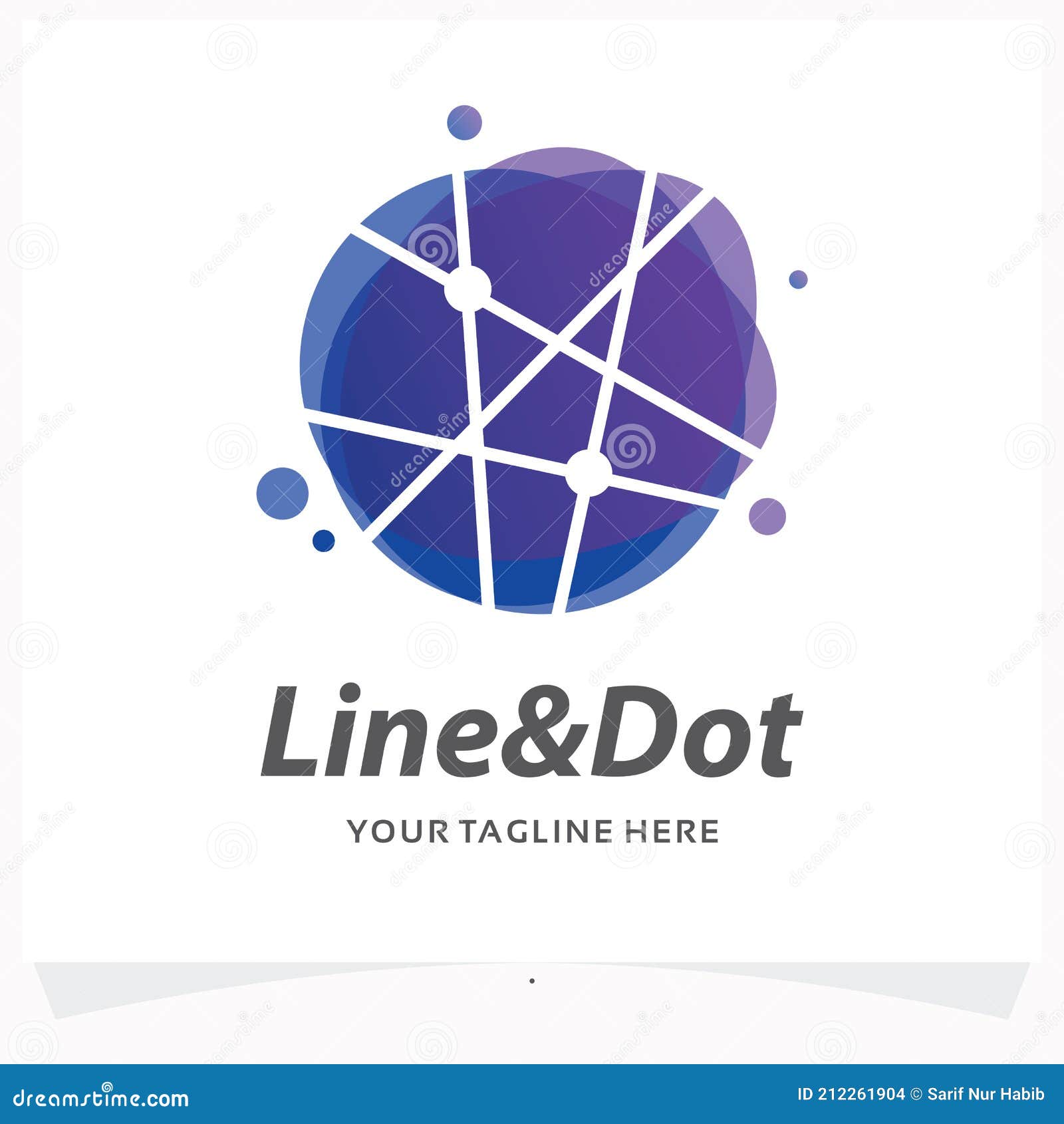 Line & Dot Logo Design Template Stock Vector - Illustration of ...