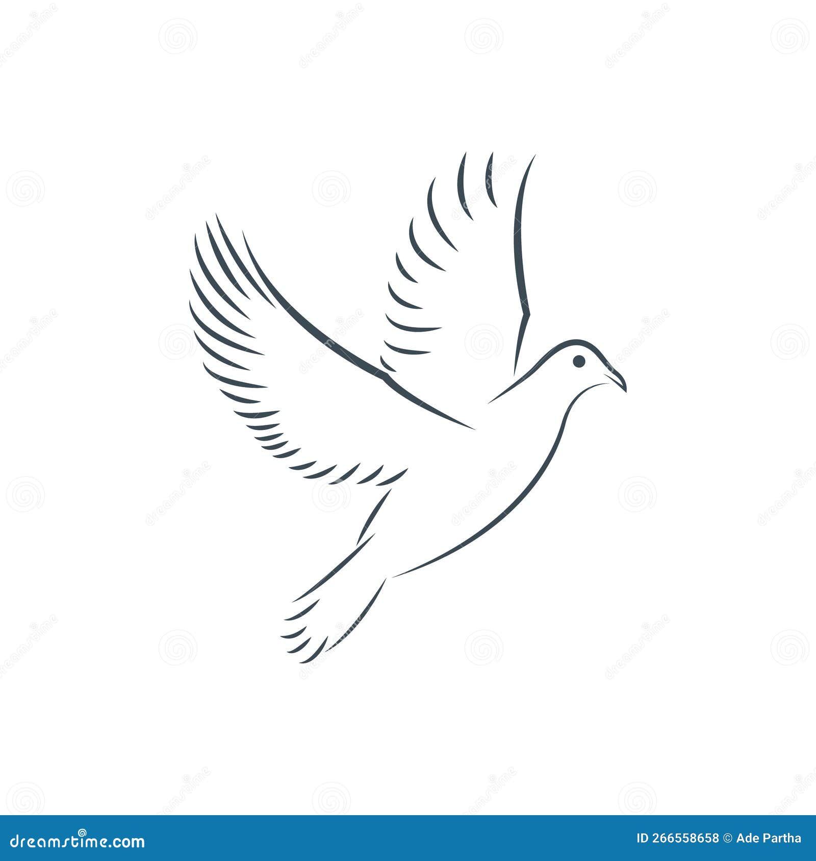 Line Dove Bird Logo for Wedding Stock Illustration - Illustration of ...