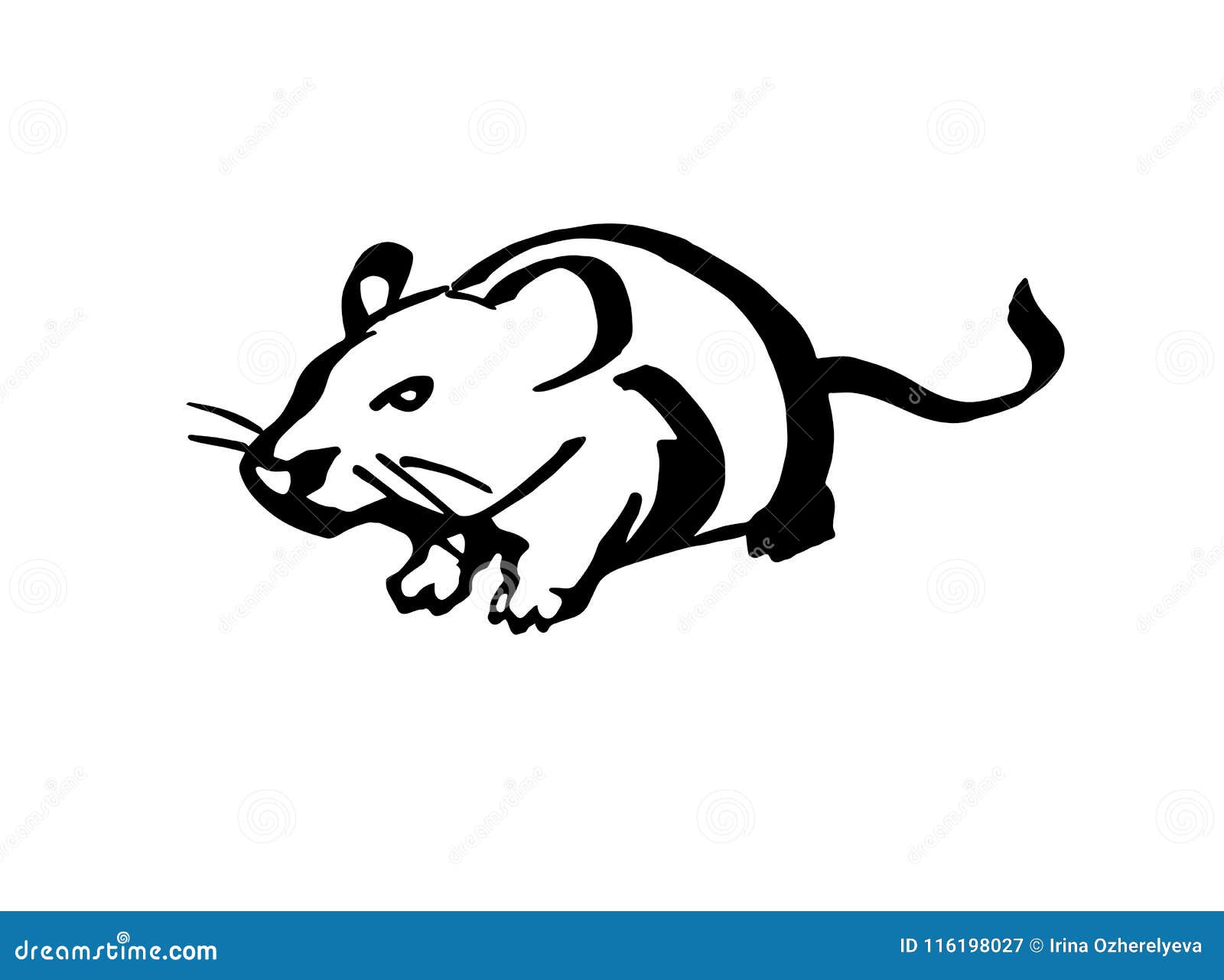 Mouse. Stylized drawing stock vector. Illustration of logo - 116198027