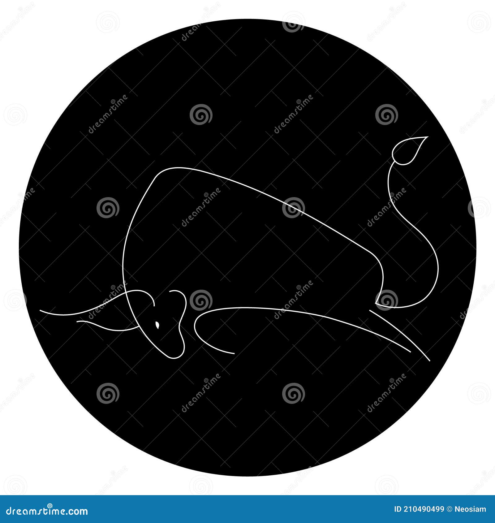 Line drawing bull running stock vector. Illustration of drawing - 210490499