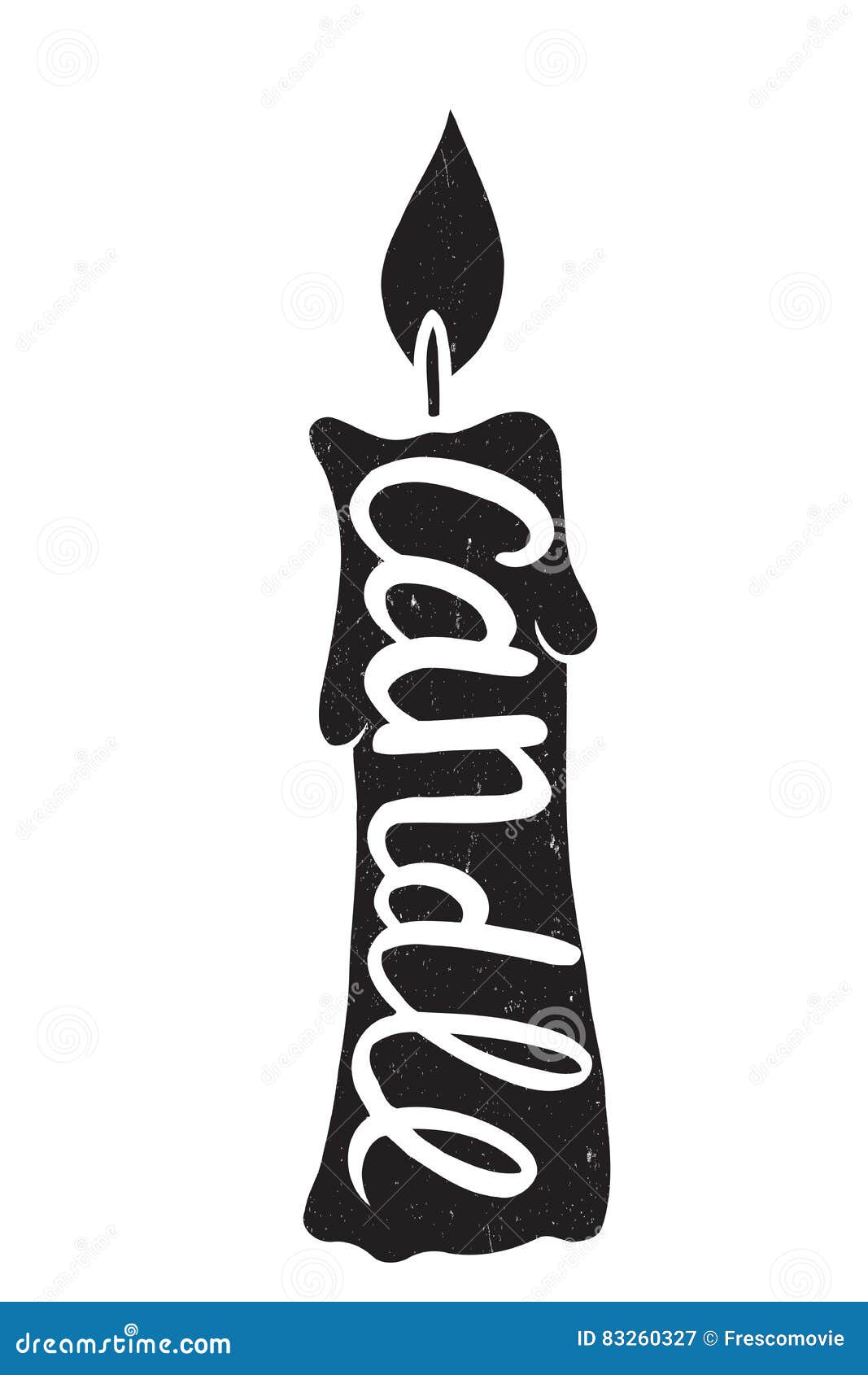 Cartoon Candle Snuffer. Gold Safety Tool Replacing Blowing Out Candles ...