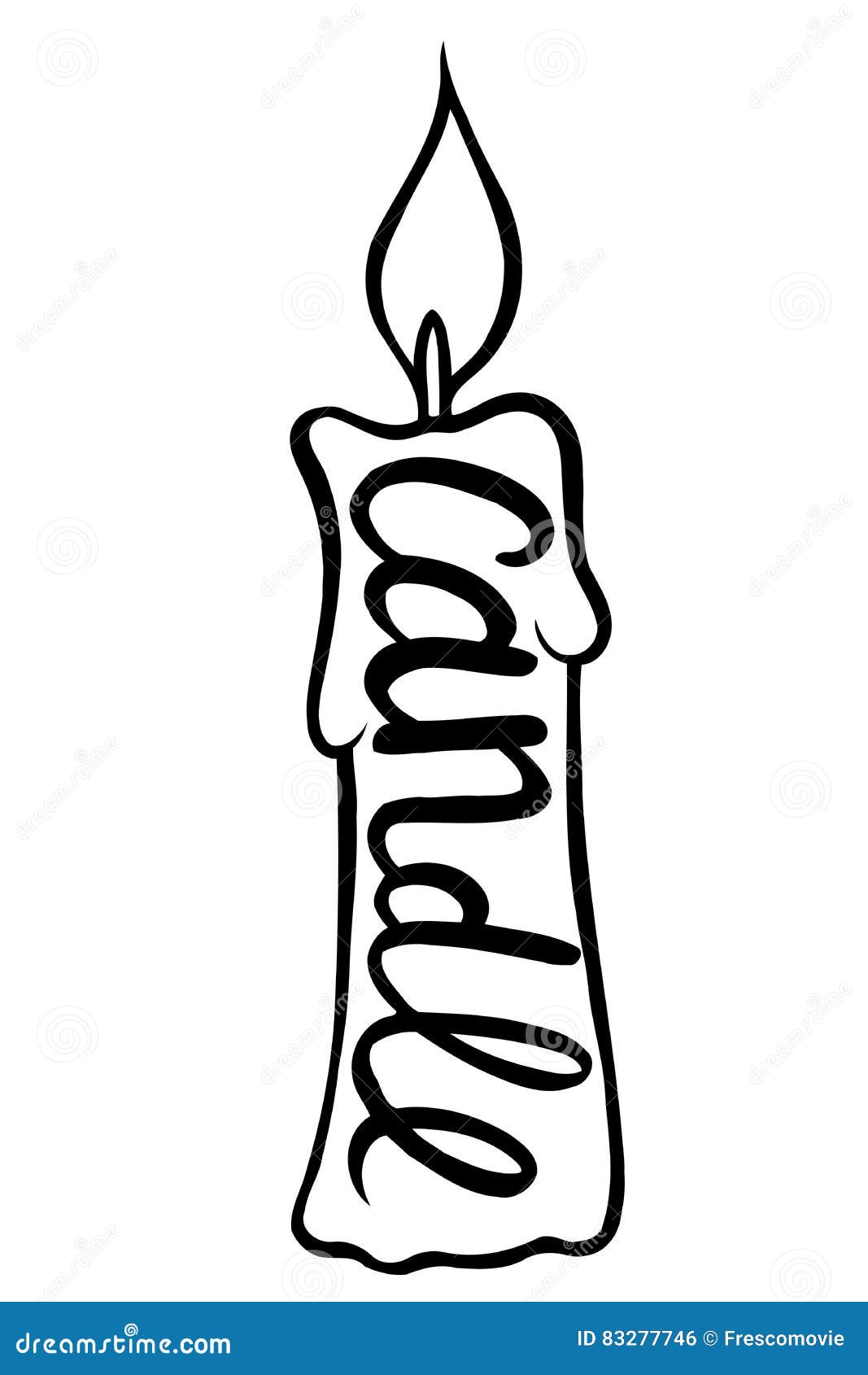 Cartoon Candle Snuffer. Gold Safety Tool Replacing Blowing Out Candles ...