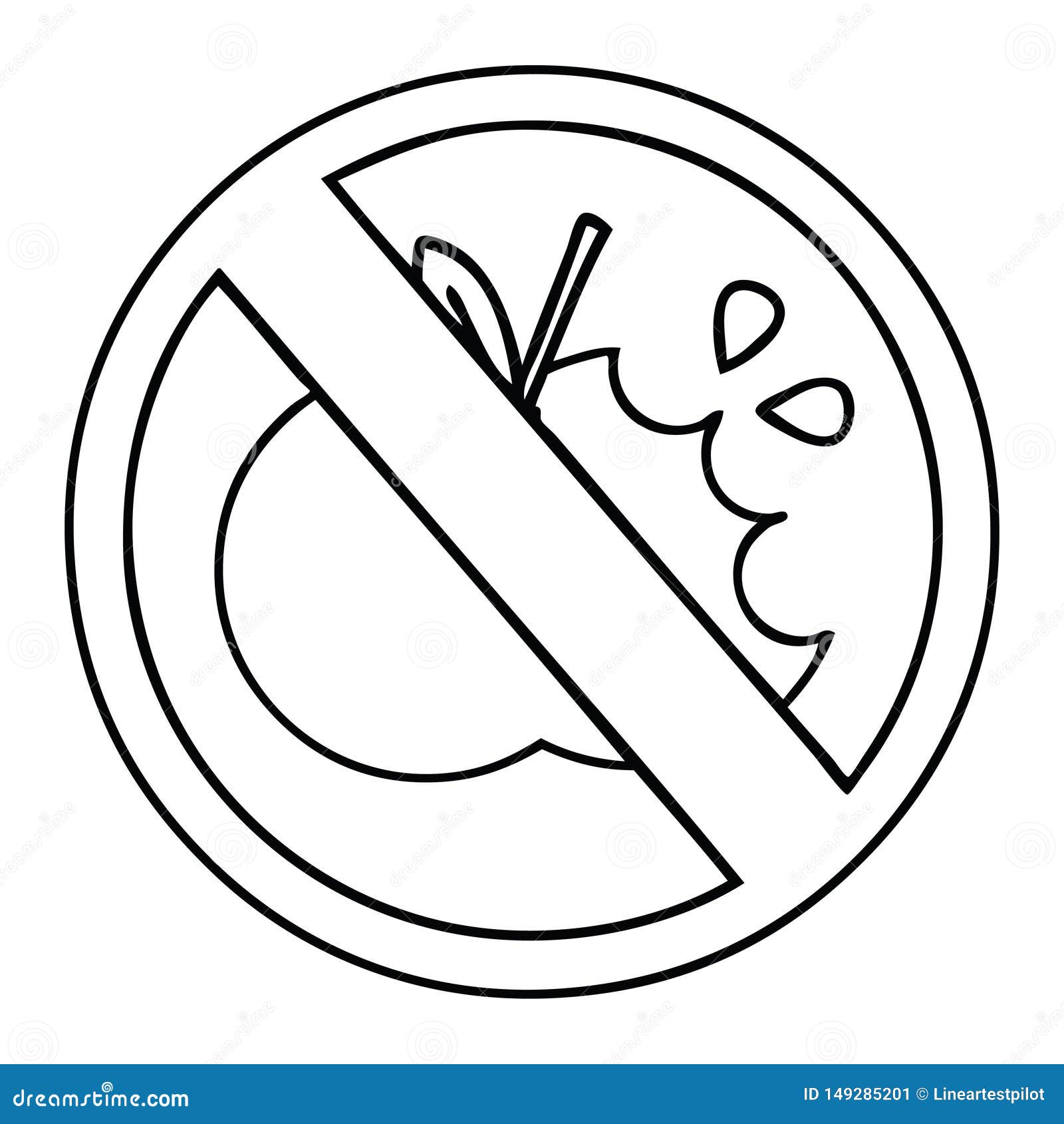 No Eating Sign Stock Illustrations – 753 No Eating Sign Stock ...