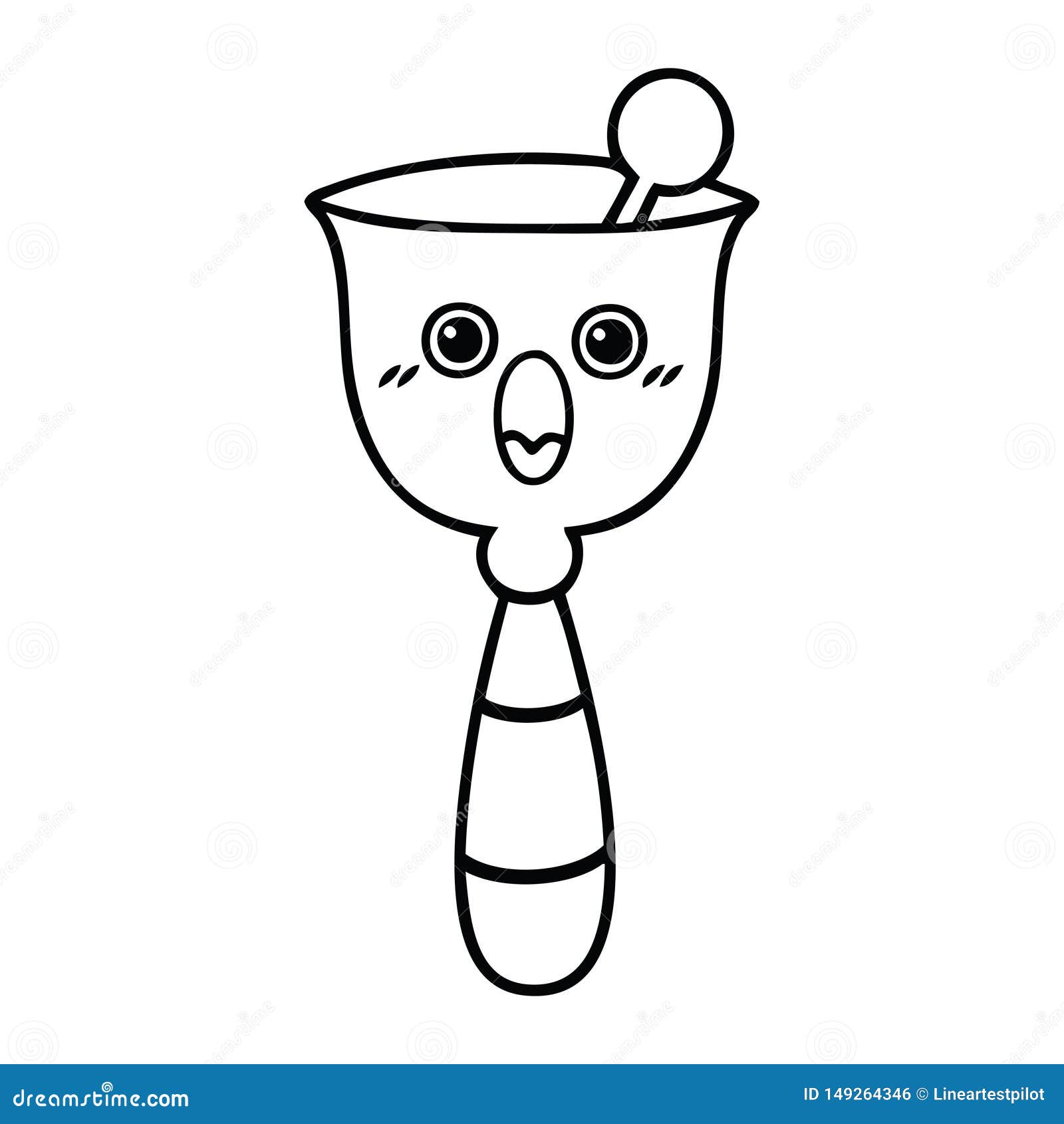 Line Drawing Cartoon School Bell Stock Vector - Illustration of school ...