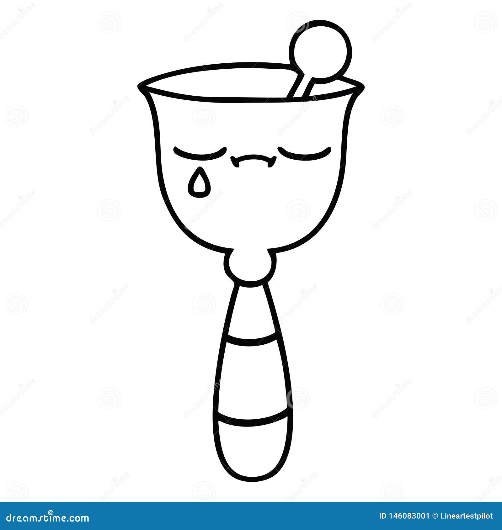 Line Drawing Cartoon of a School Bell Stock Vector - Illustration of ...