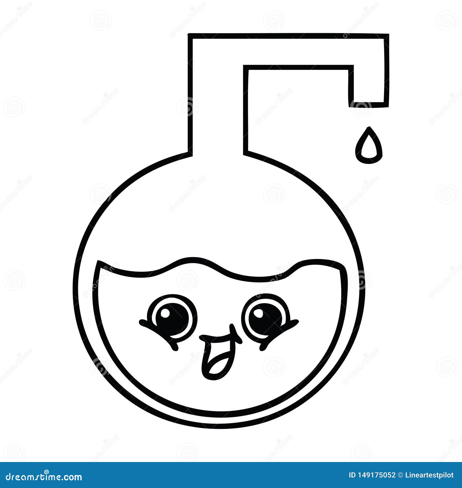 Line Drawing Cartoon Science Experiment Stock Vector - Illustration of ...