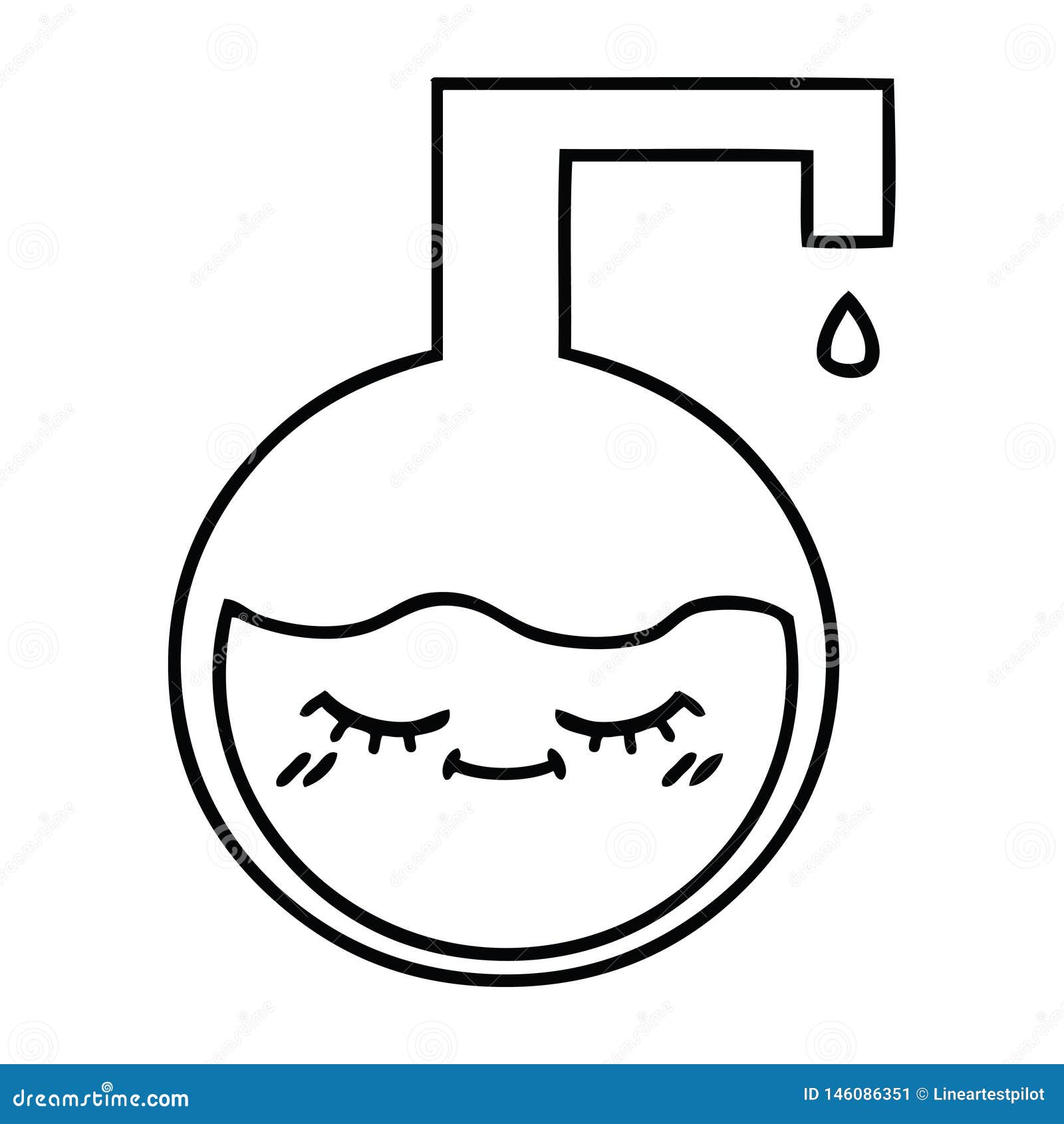 Line Drawing Cartoon of a Science Experiment Stock Vector ...
