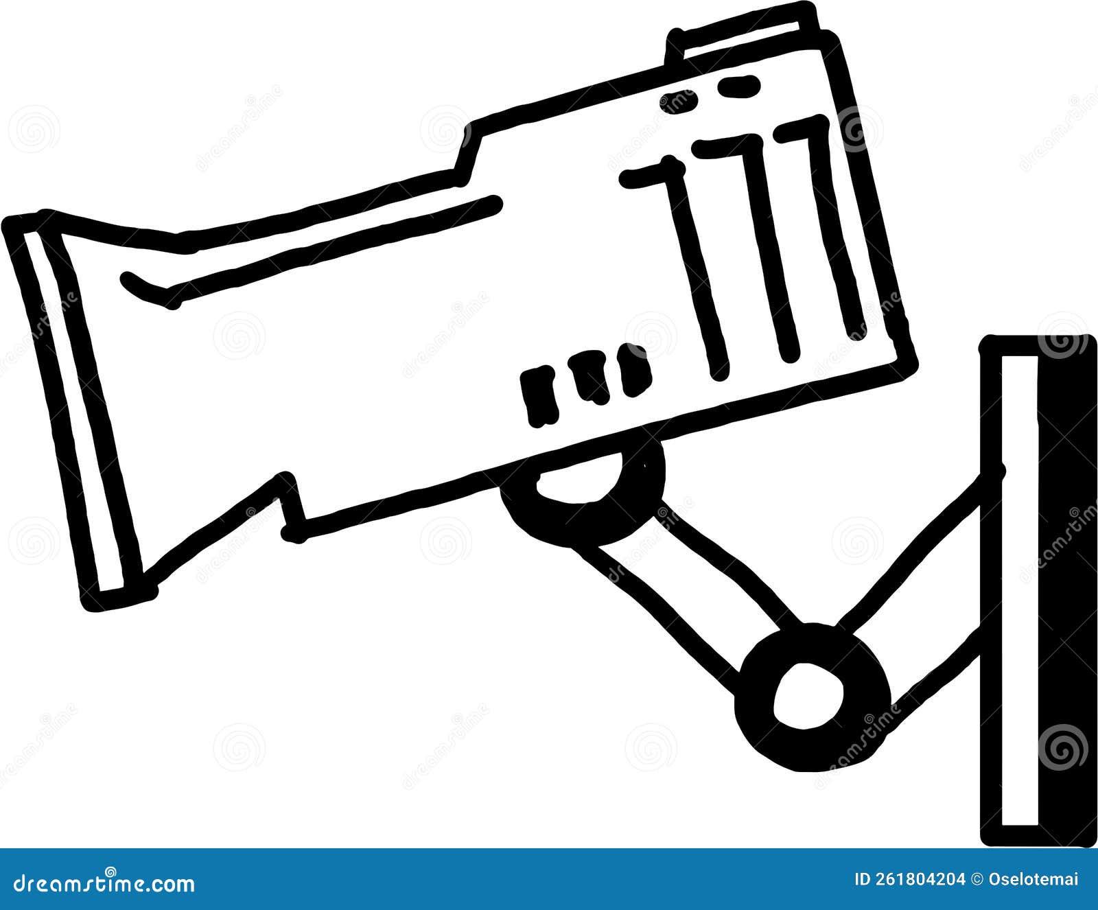 Line Drawing Cctv Camera Icon Stock Vector - Illustration of graphic ...