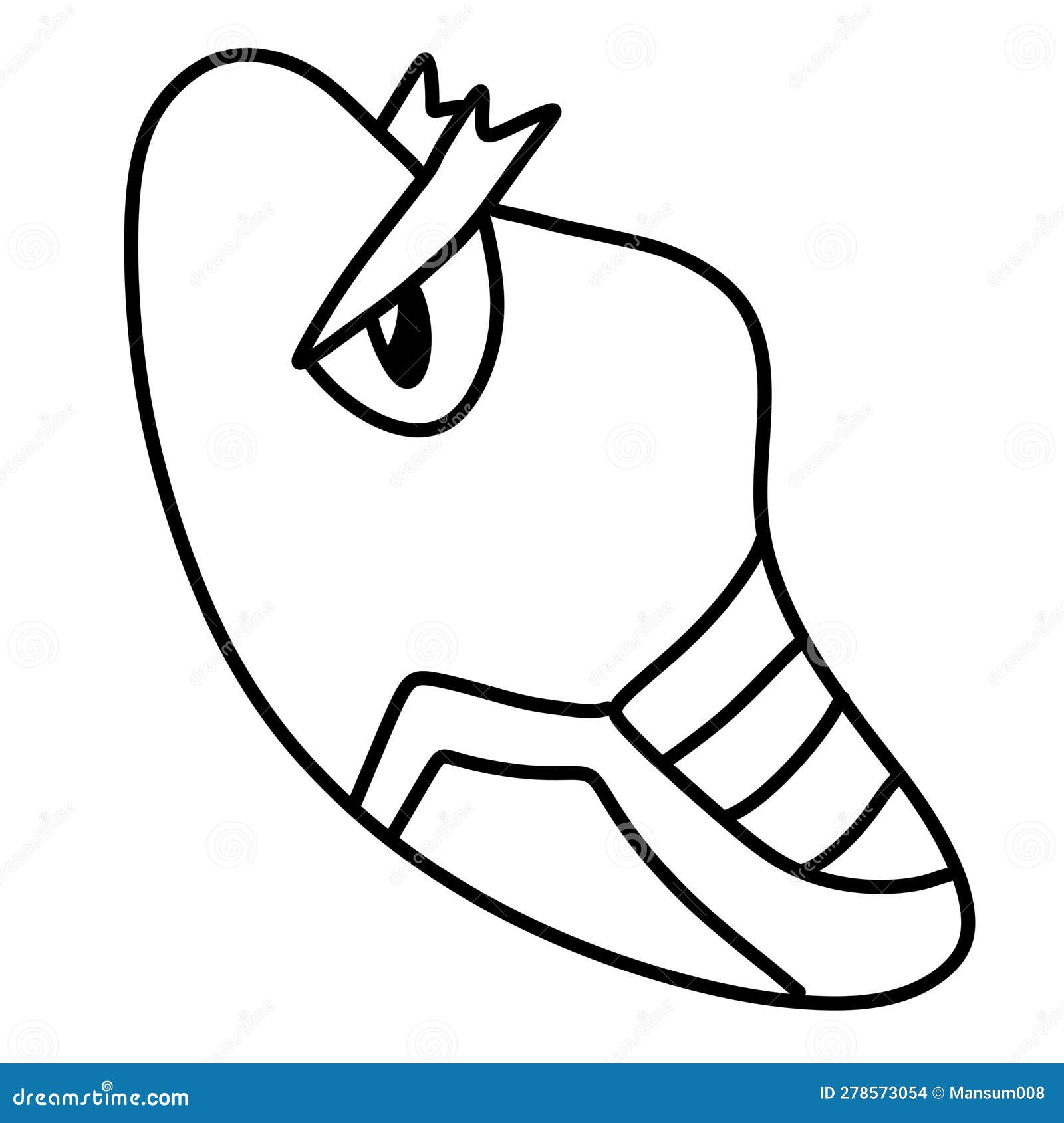 Line Drawing of a Cocoon Cartoon for Coloring Stock Illustration ...