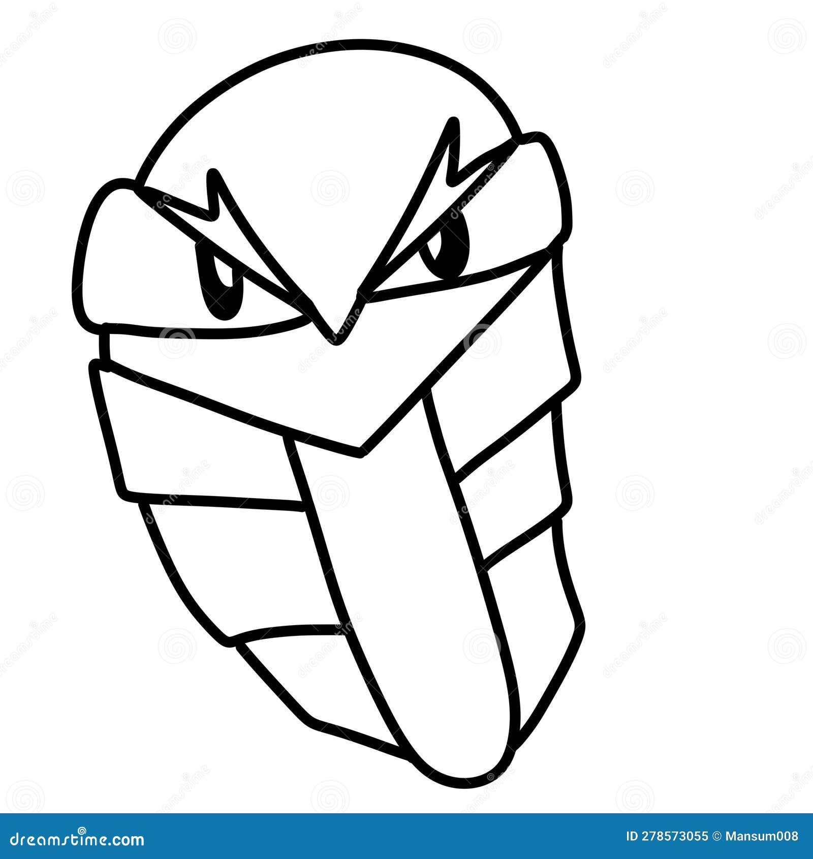 Line Drawing of a Cocoon Cartoon for Coloring Stock Illustration ...